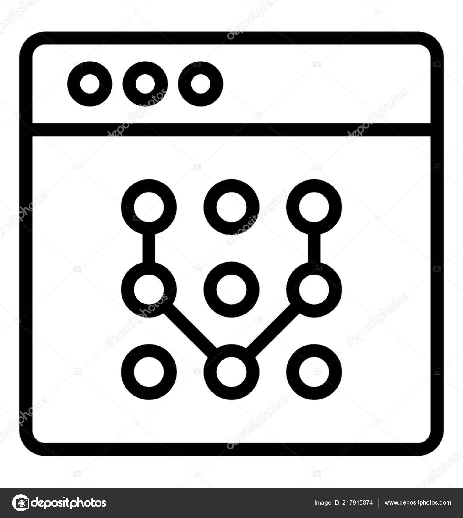 Nine Dots Lock Pattern Lock Stock Vector by ©prosymbols 217915074
