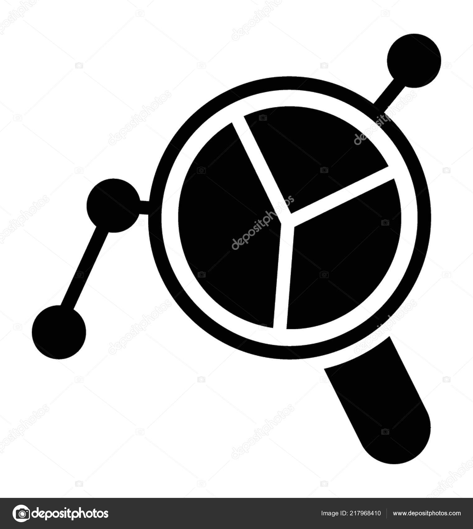 Data Monitoring Magnifier Line Graph Stock Vector by ©prosymbols #217968410