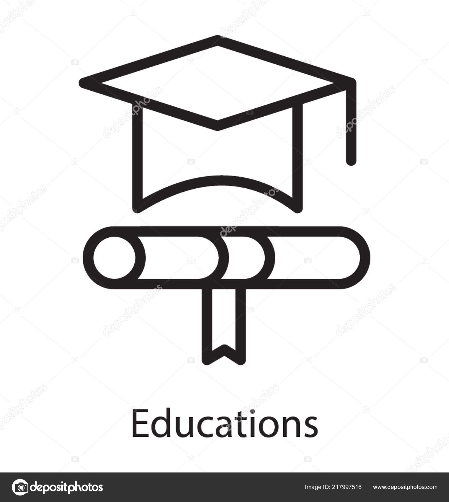 Graduation Cap Degree Symbol Education Stock Vector by ©prosymbols ...