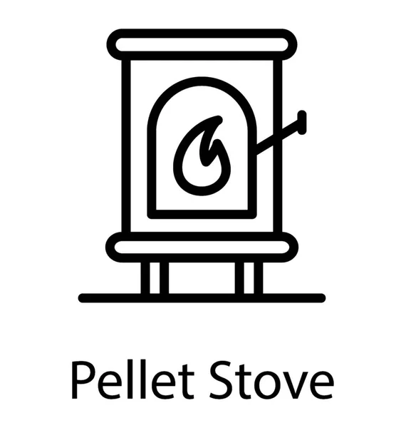 Estufa de pellets moderna imágenes de stock de arte vectorial | Depositphotos