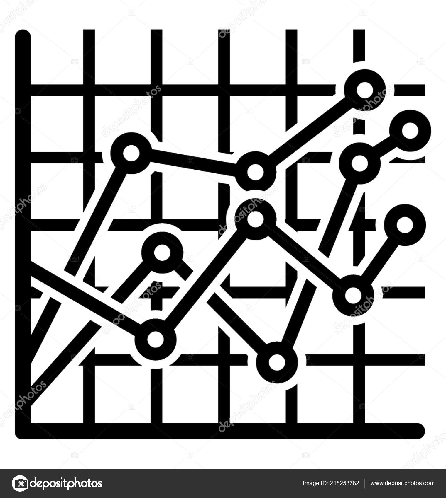 Milestones Line Graph Symbolizing Control Chart Stock Vector Image by ...