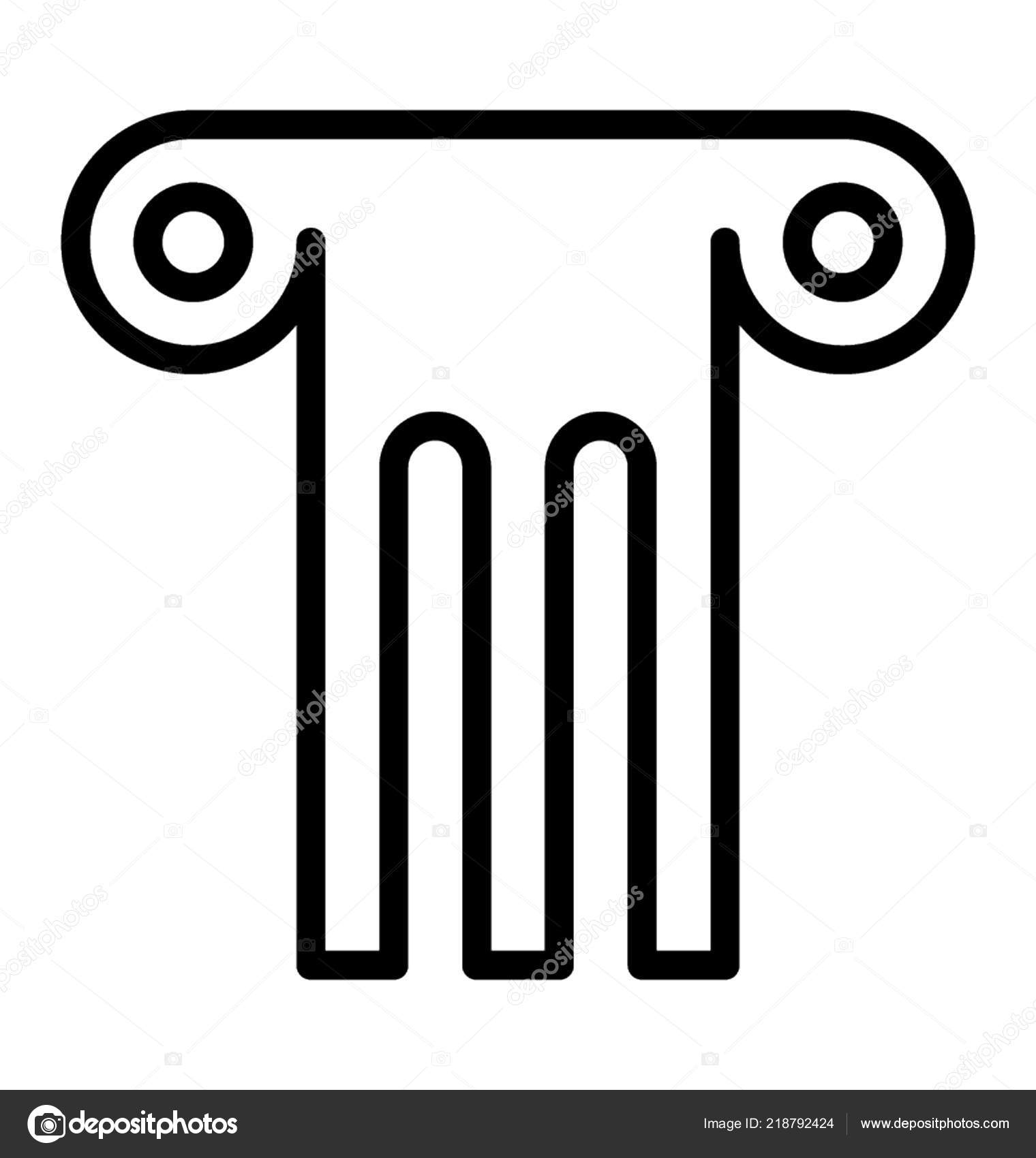 Italian Famous Pilar Known Corinthian Pillar Stock Vector Image by ...