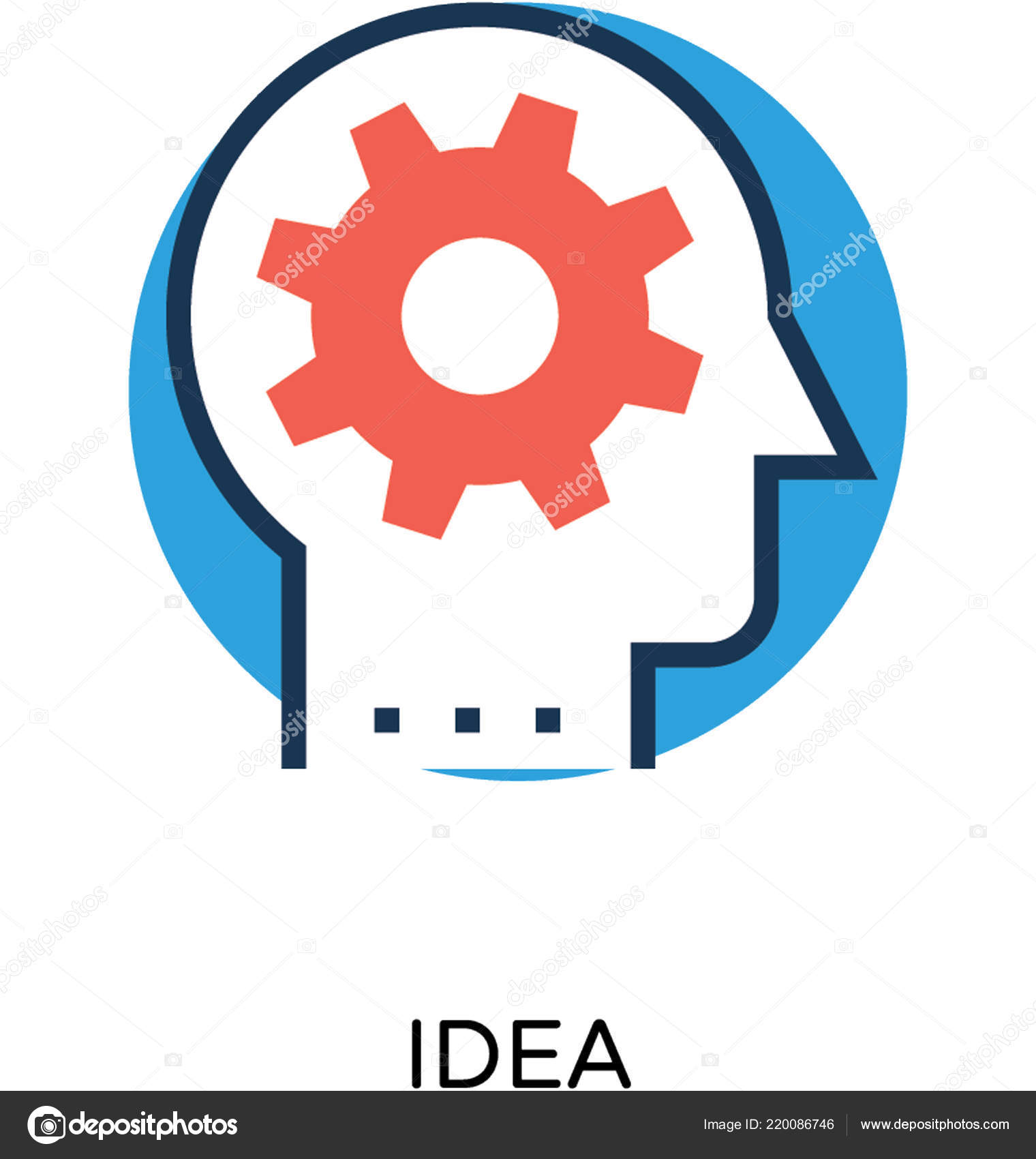 Idea Colored Vector Icon Stock Vector by ©prosymbols 220086746