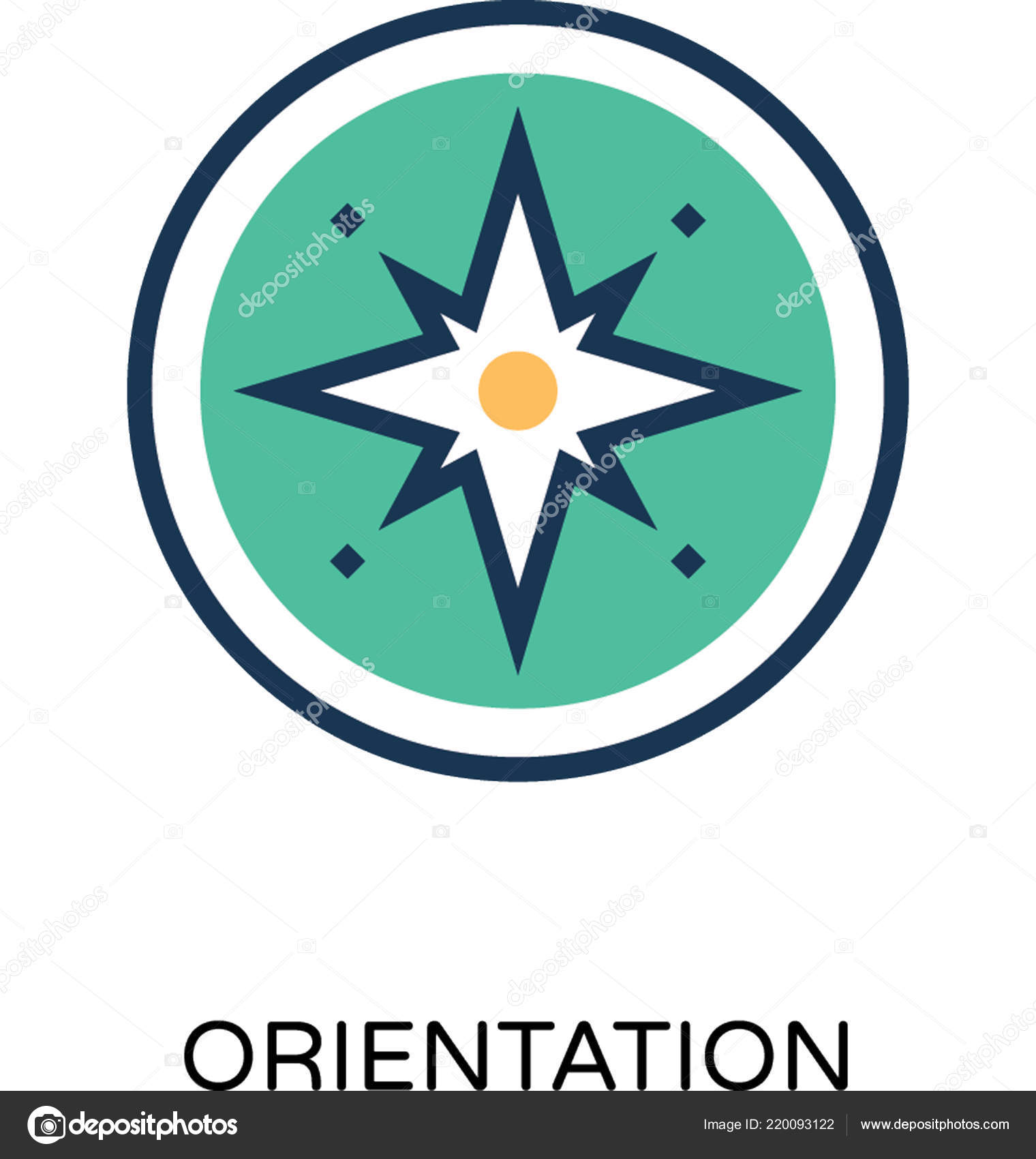 Orientation Colored Vector Icon Stock Vector Image by ©prosymbols ...