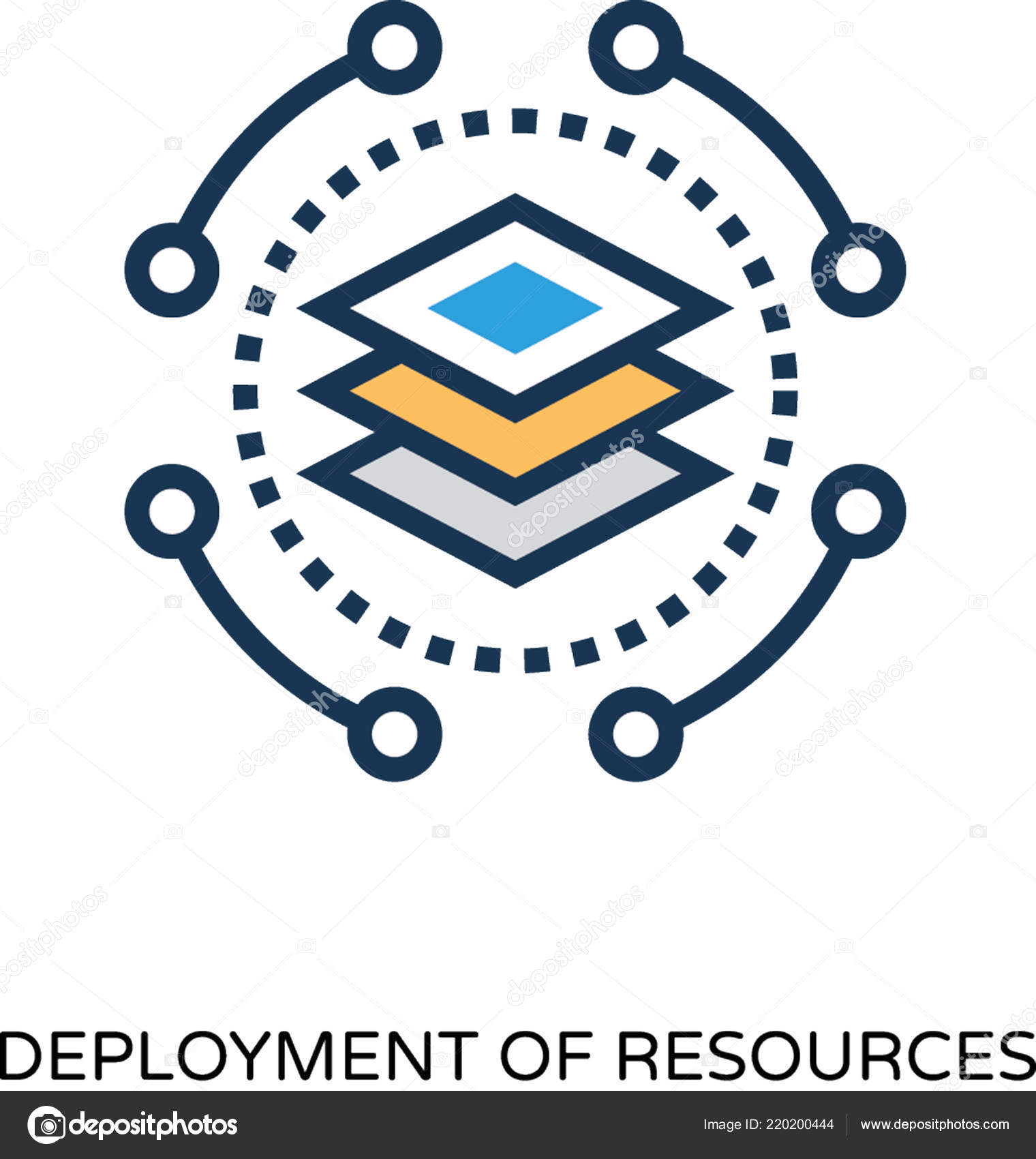 Deployment Resource Colored Vector Icon — Stock Vector © prosymbols ...