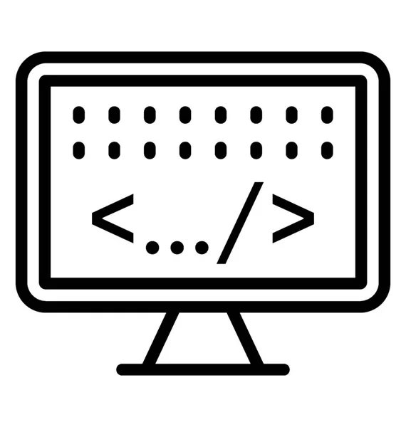 Screen Showing Programming Language Depicting Source Code Stock Vector ...