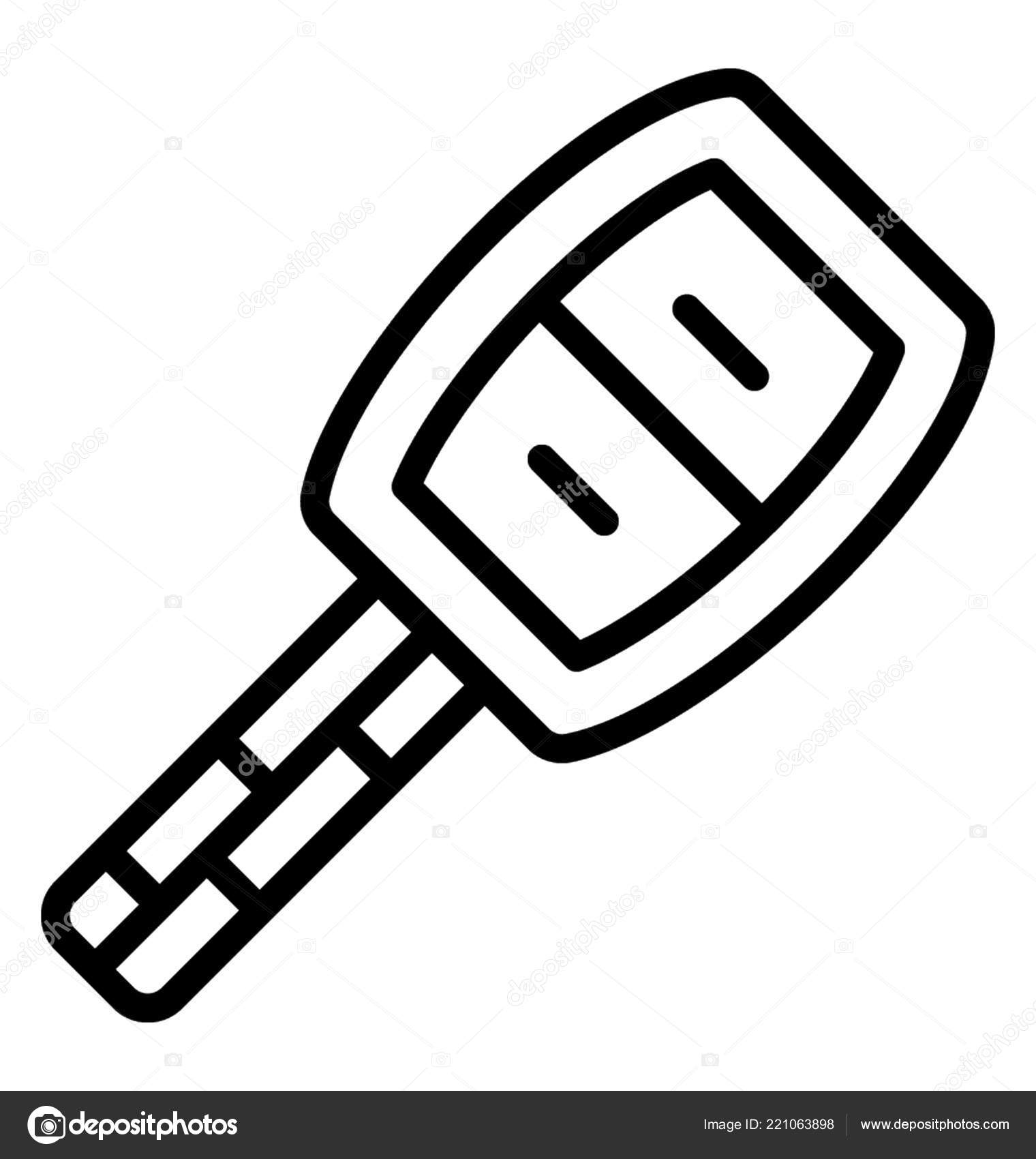 Car Key Icon White Background Stock Vector by ©prosymbols 221063898