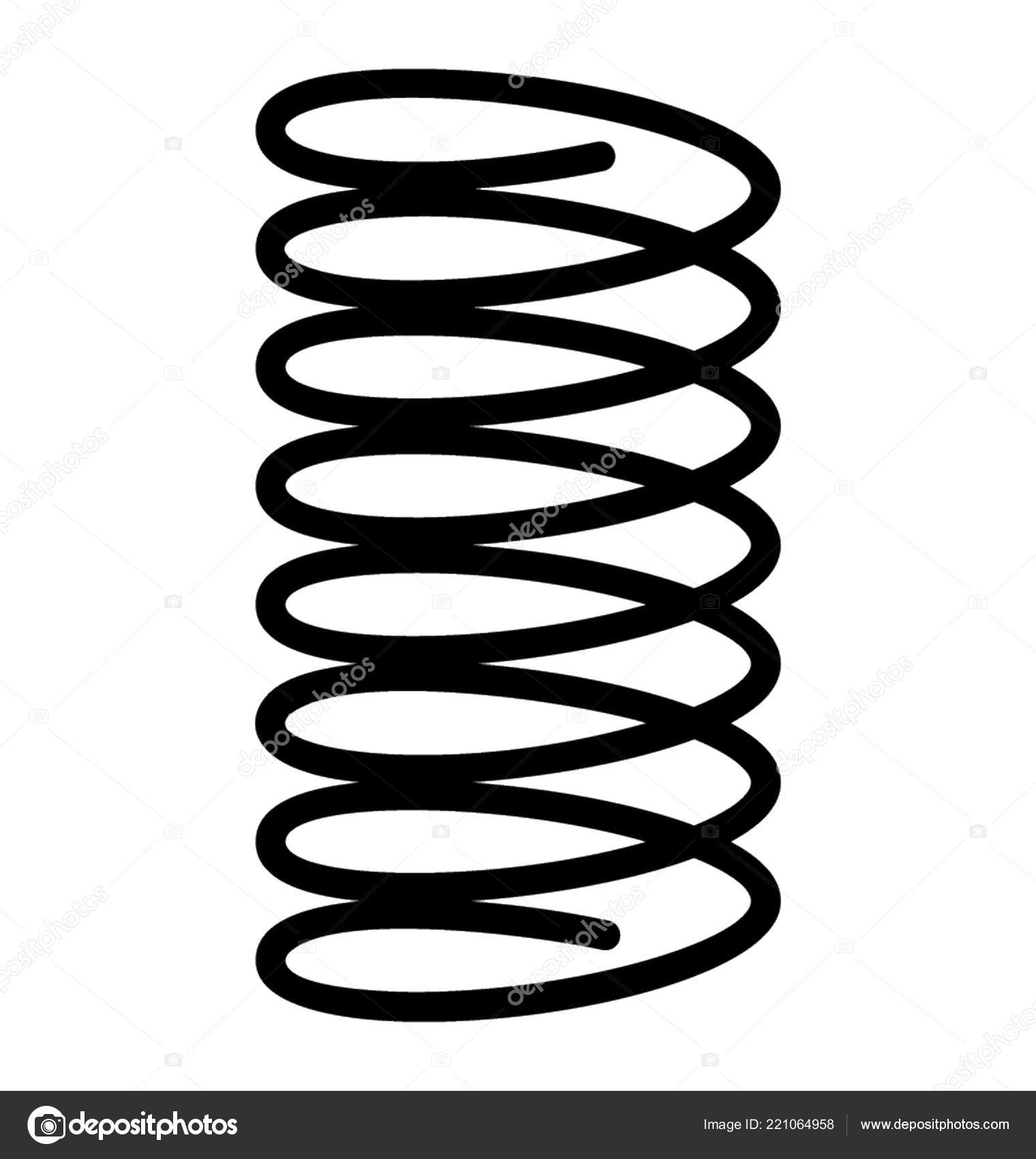 Cartoon Compressed Spring