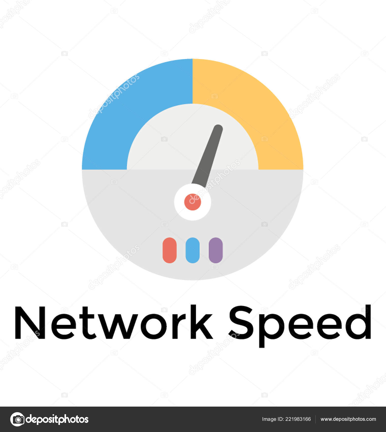 Speedometer Indicating Network Speed Stock Vector Image by ©prosymbols ...