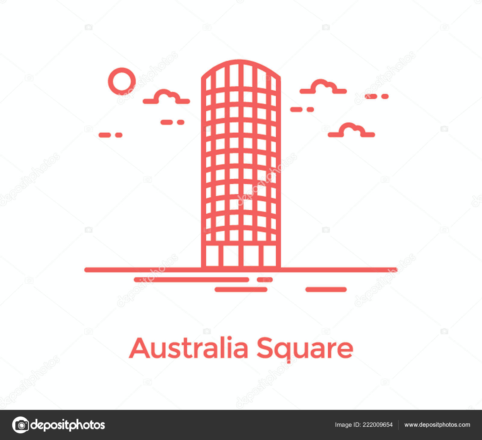 Australian Square Famous Landmark Australia Stock Vector Image by ...