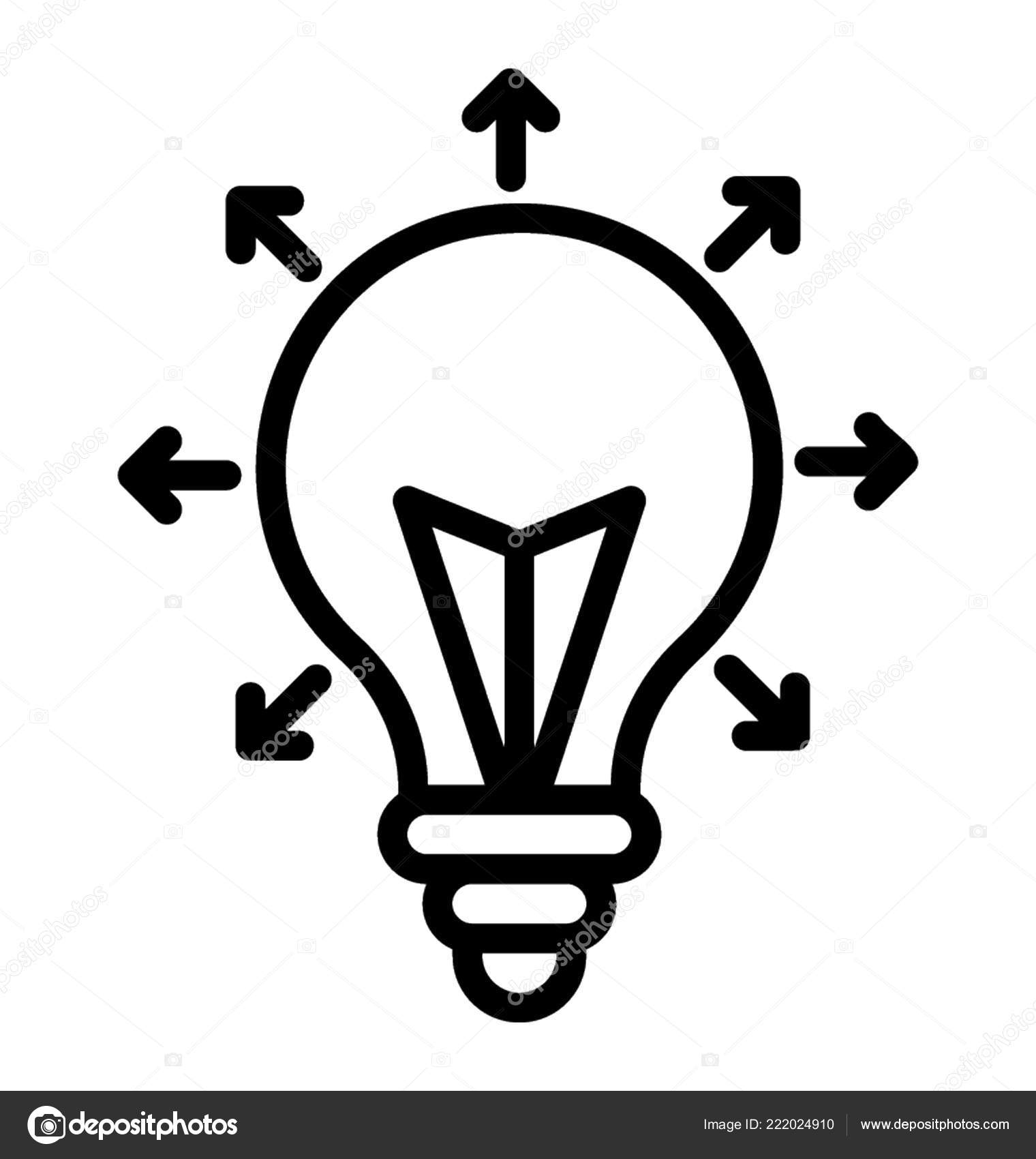 Light Bulb Arrows Innovative Connection Stock Vector by ©prosymbols 222024910