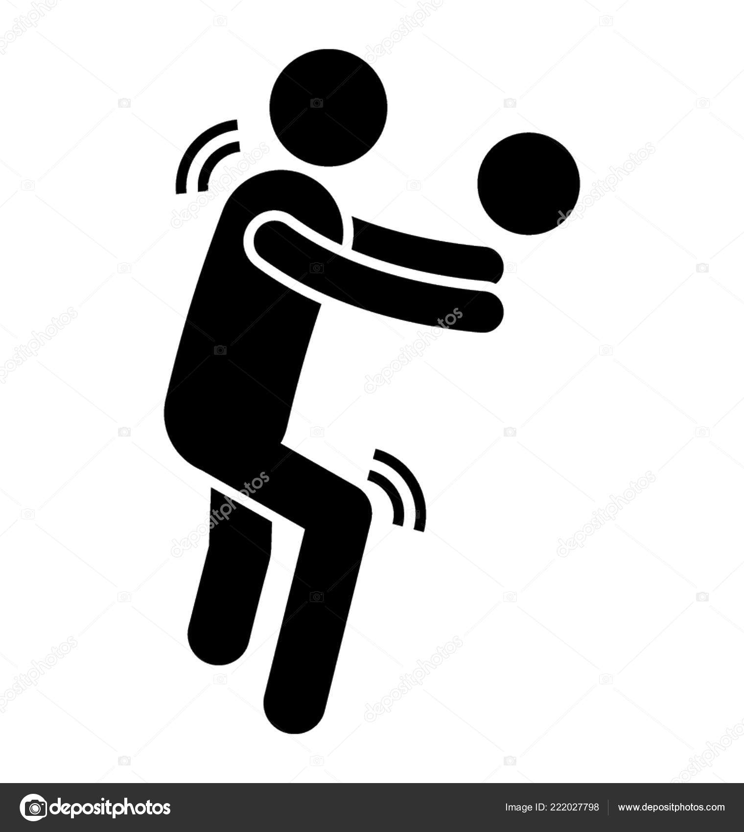 Volleybal Silhouet Slaan