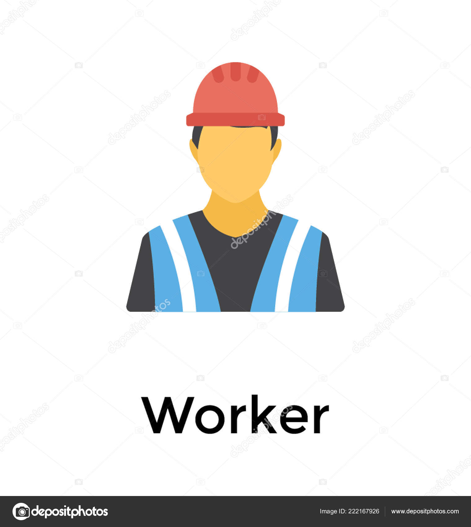 Hard Hat Worker Icon