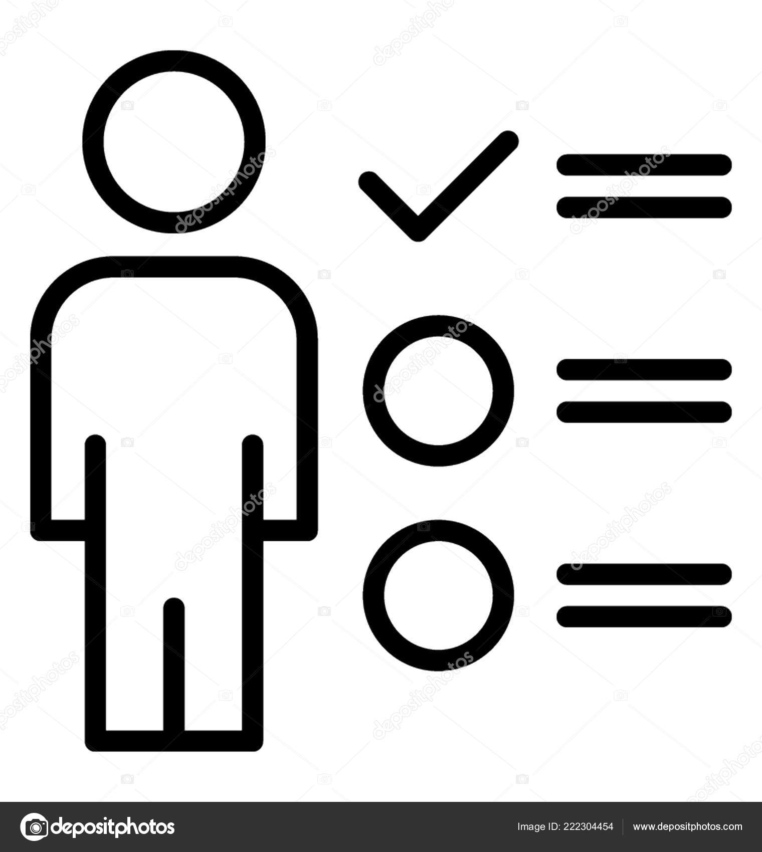 Person Checklist Paper Representing Interviewee Stock Vector by ...