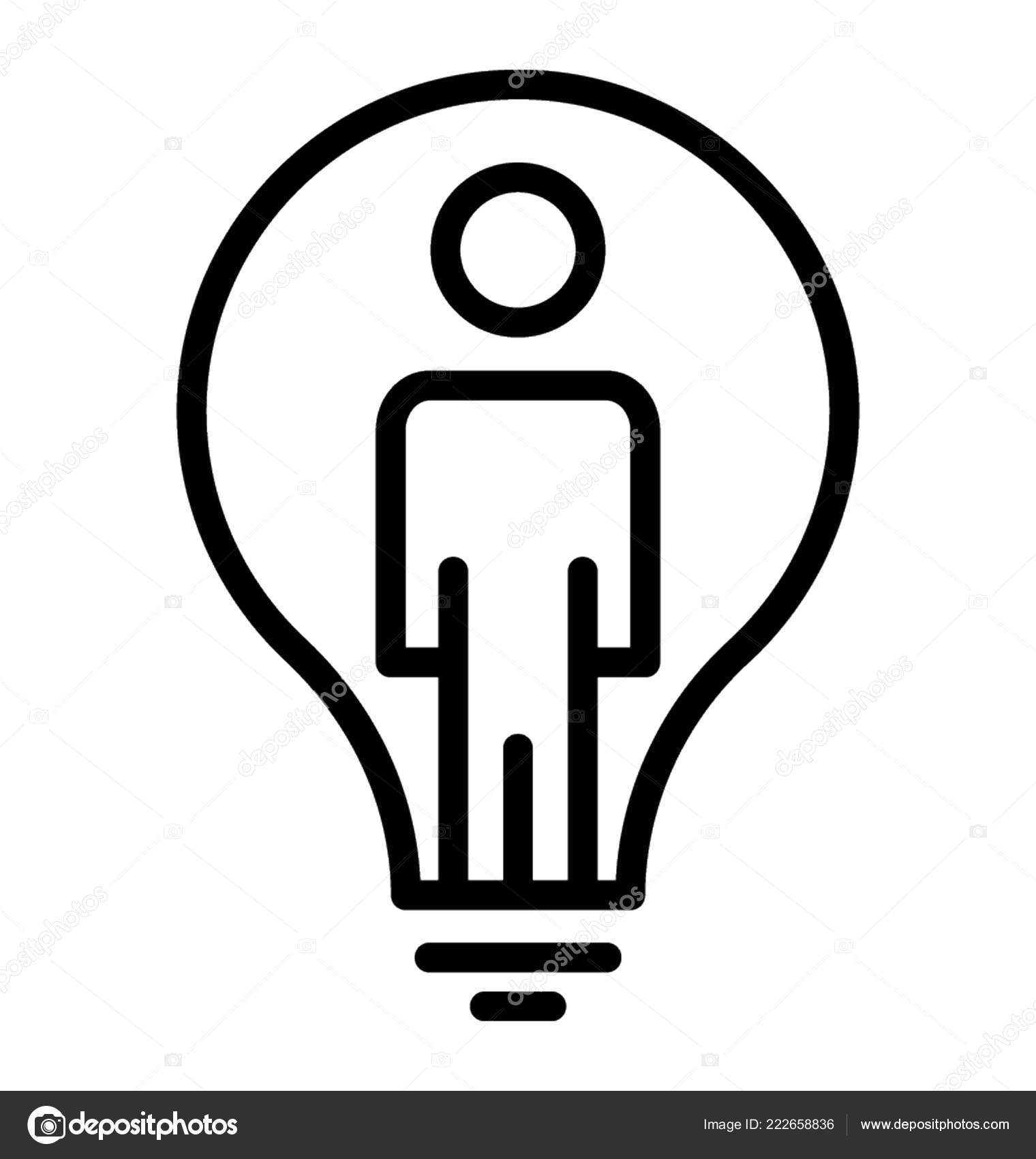 Innovative Person Line Icon Stock Vector Image by ©prosymbols #222658836
