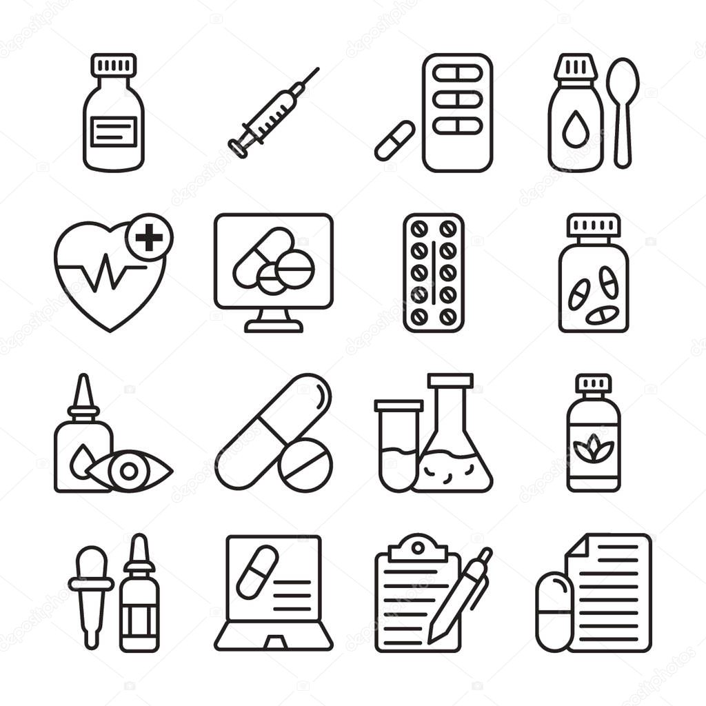 Paquete de iconos de suministro médico 2024