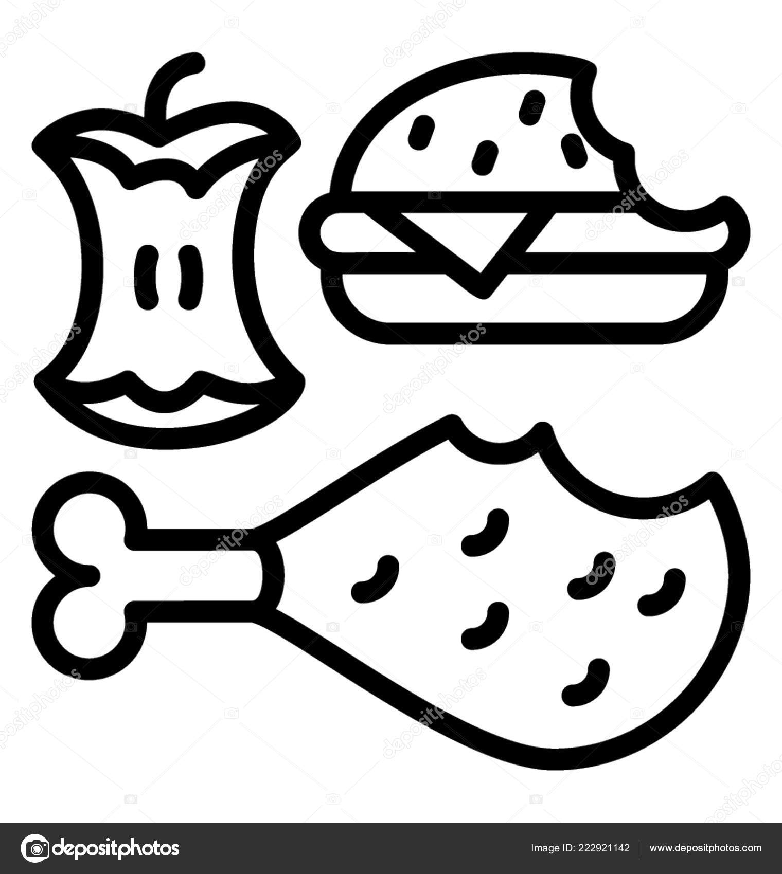 Organic Waste Clip Art Sketch Coloring Page