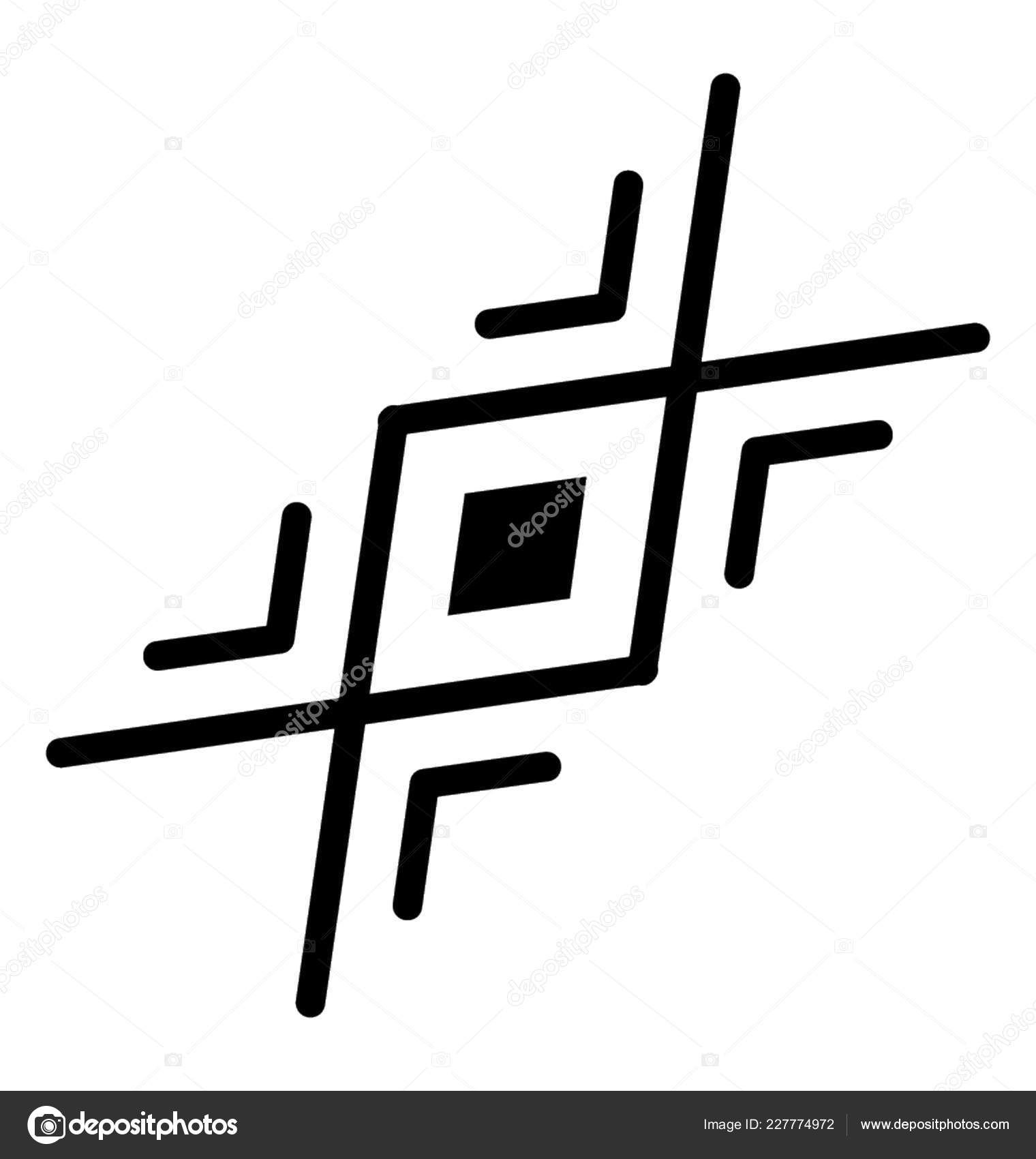 Símbolo Mexicano Para Denotar Antigo Padrão Tribo Vetor de ©prosymbols ...