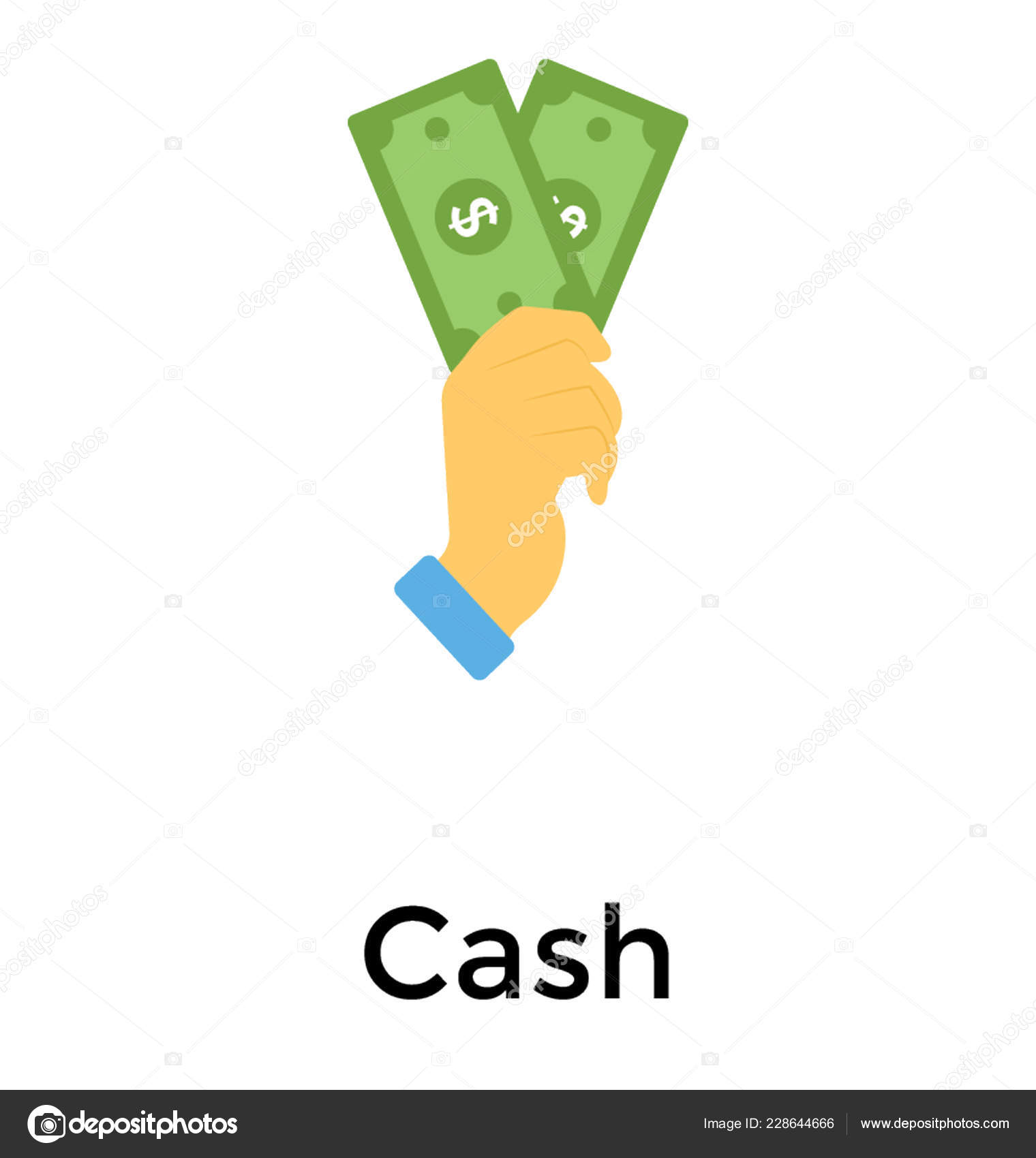 Cash Flat Icon Design Banknote Stock Vector Image by ©prosymbols #228644666