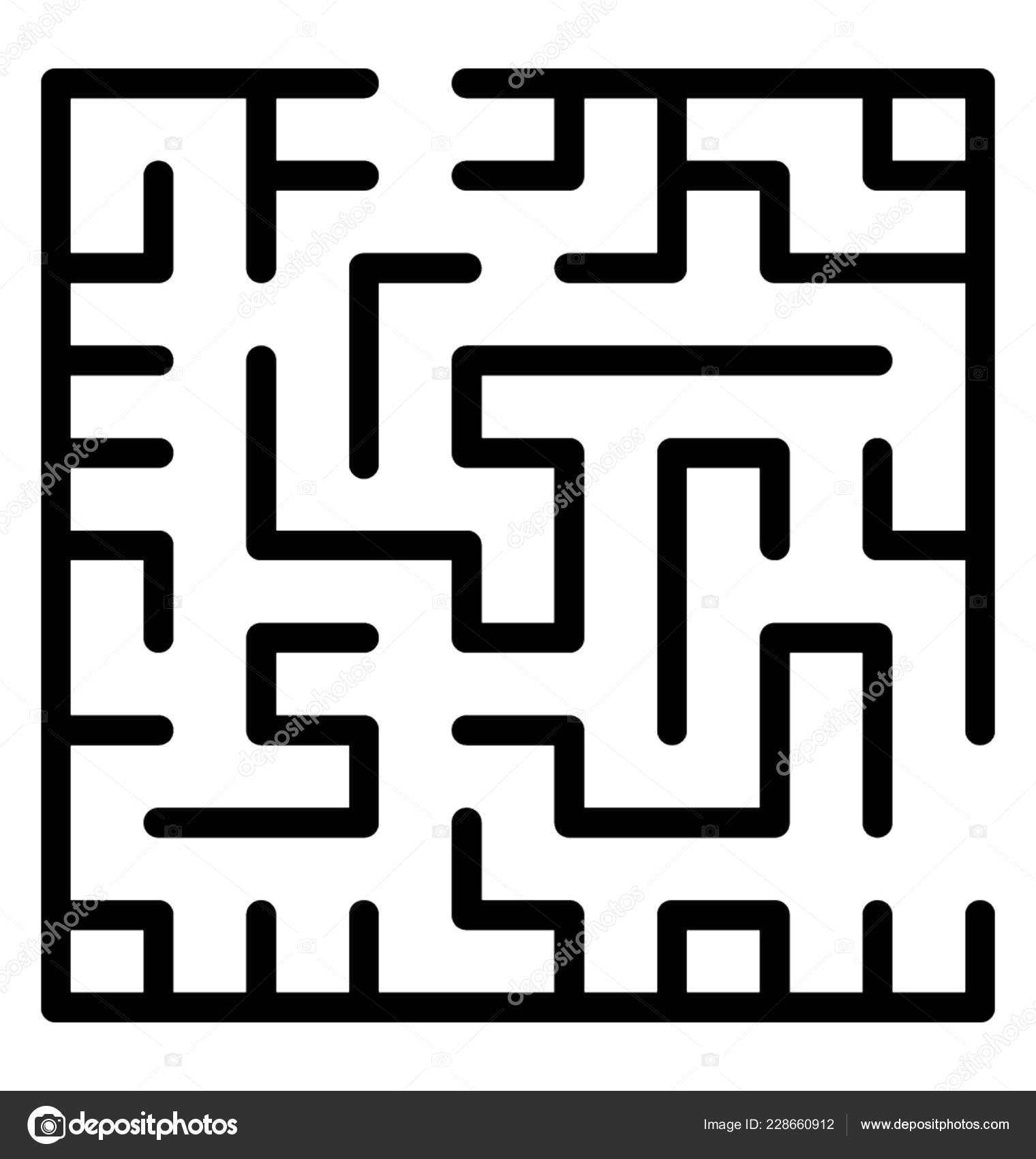 Line Icon Block Maze Stock Vector Image by ©prosymbols #228660912