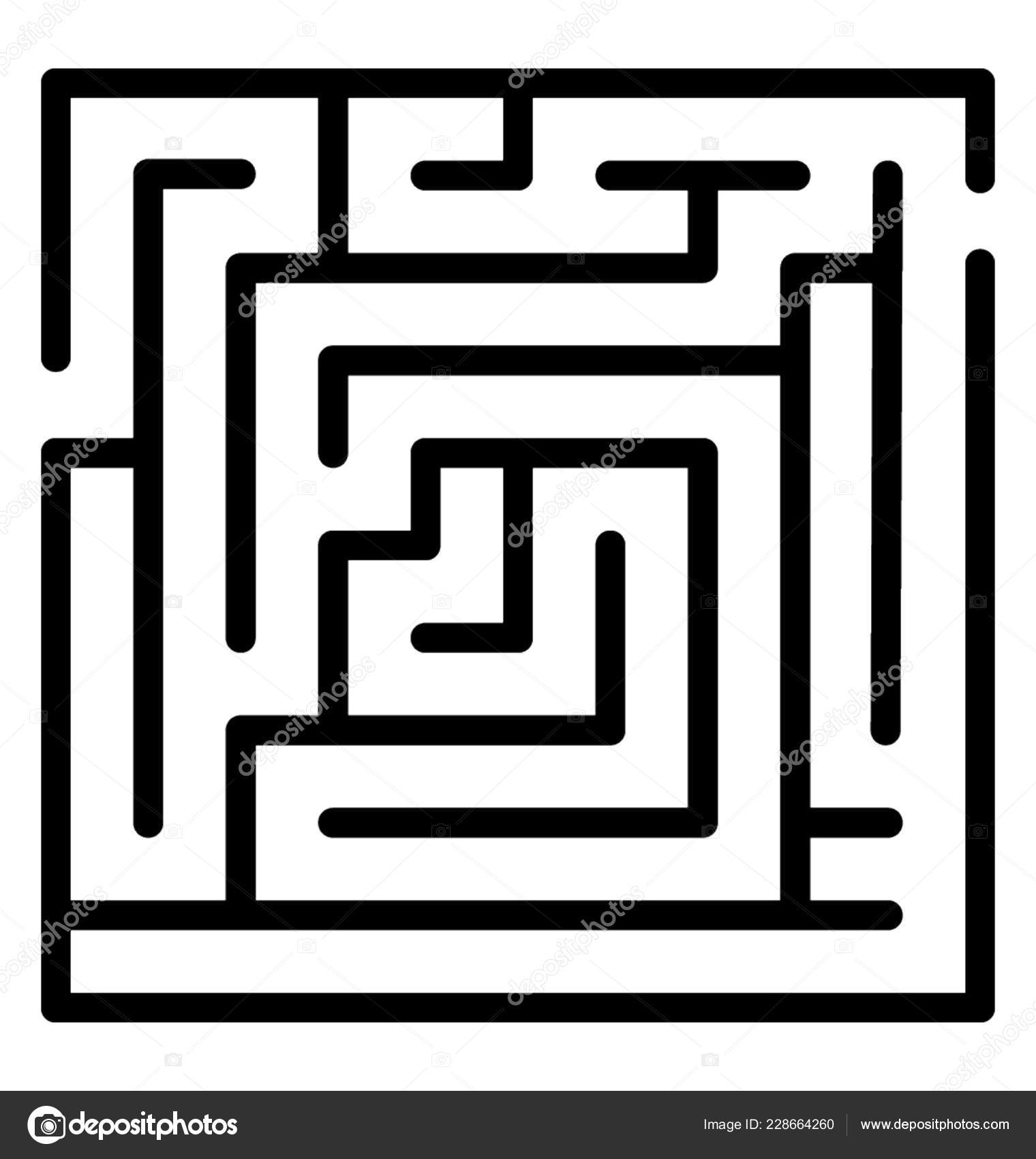 Line Icon Block Maze Stock Vector by ©prosymbols 228664260