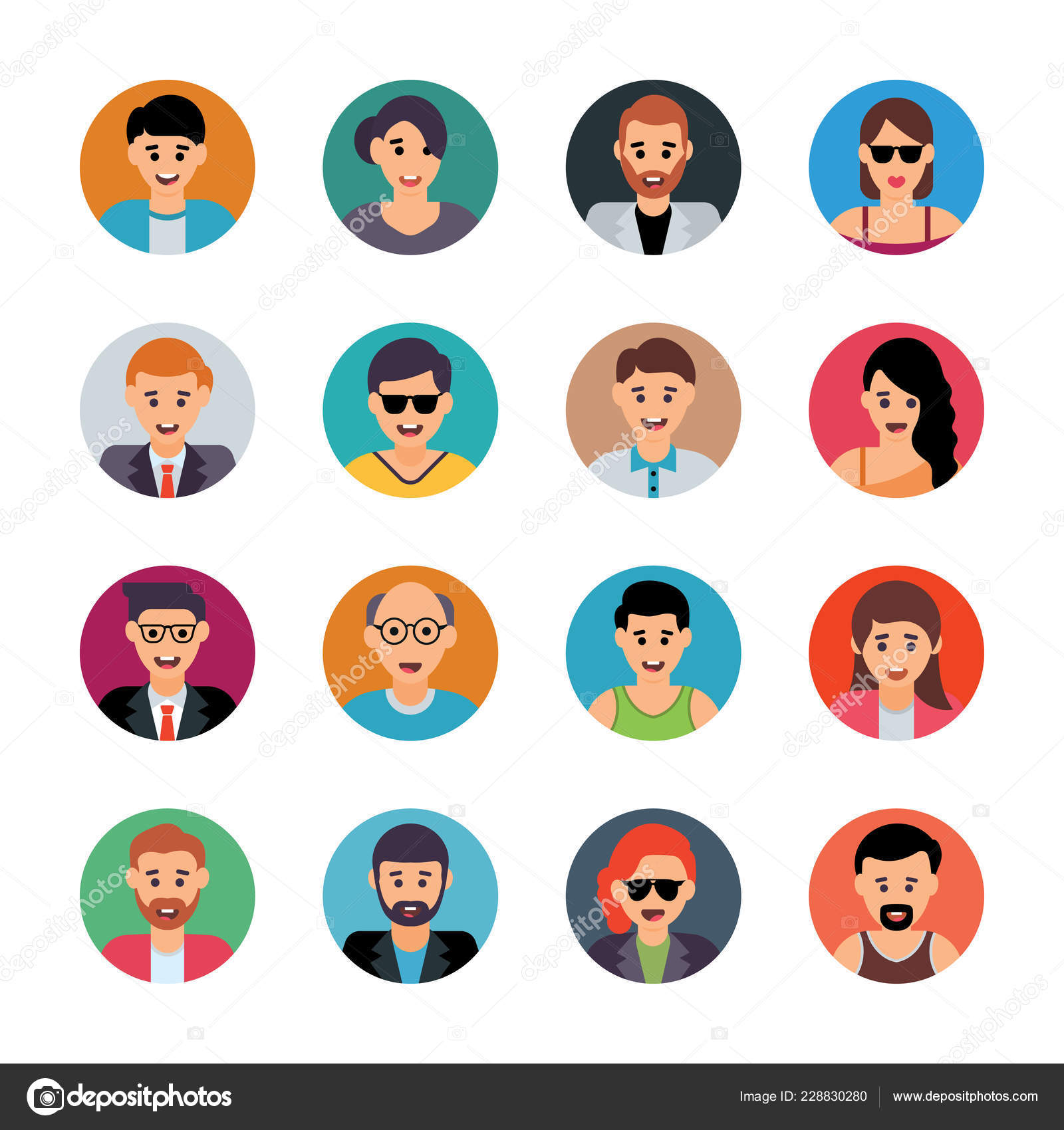 Human Characters Flat Vectors Set Stock Vector Image by ©prosymbols ...