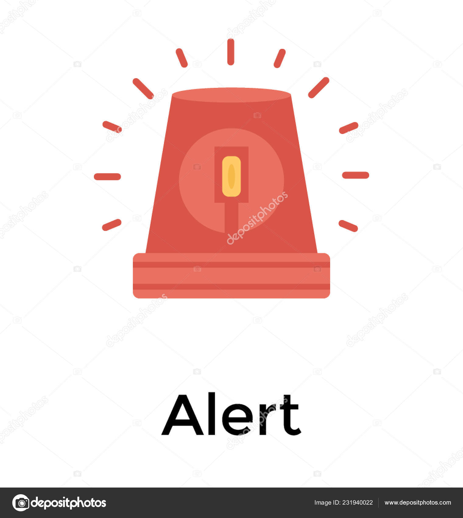 Diseño Icono Plano Alerta Vector de stock por ©prosymbols 231940022