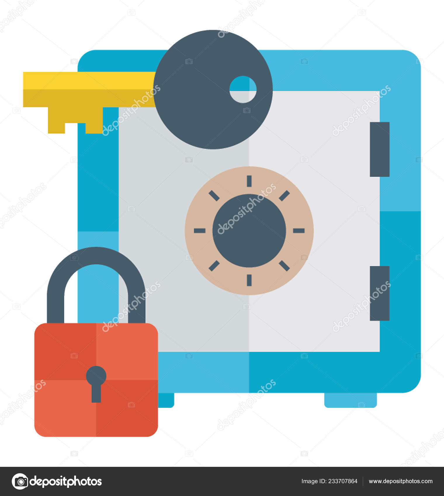 Locker Safety Flat Icon Design Stock Vector Image by ©prosymbols #233707864