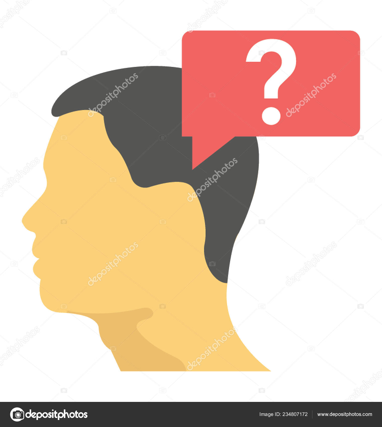 Flat Icon Design Confused Person Stock Vector Image by ©prosymbols ...