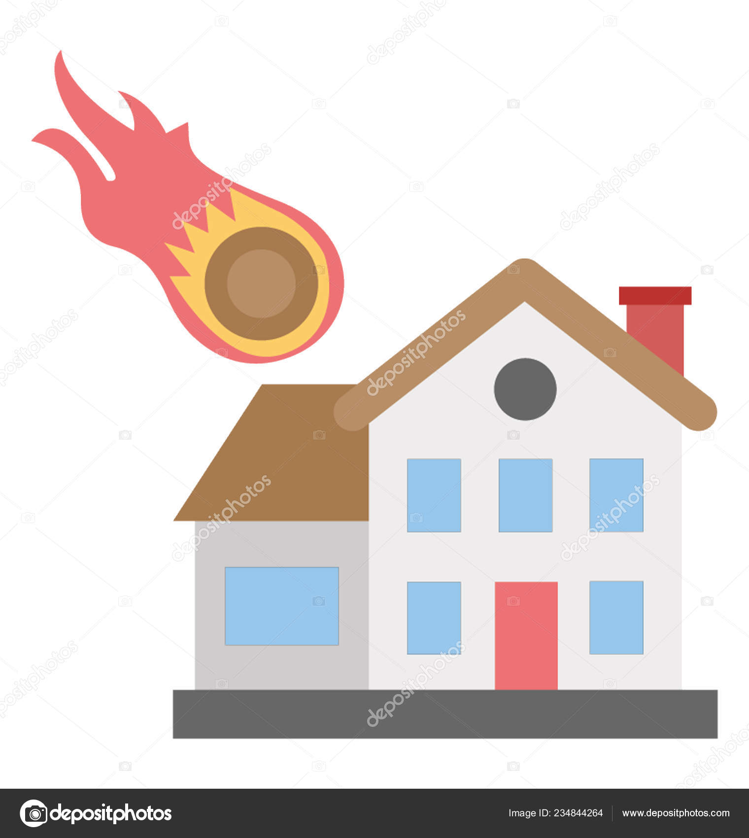Apocalypse Flat Icon Design Stock Vector Image by ©prosymbols #234844264