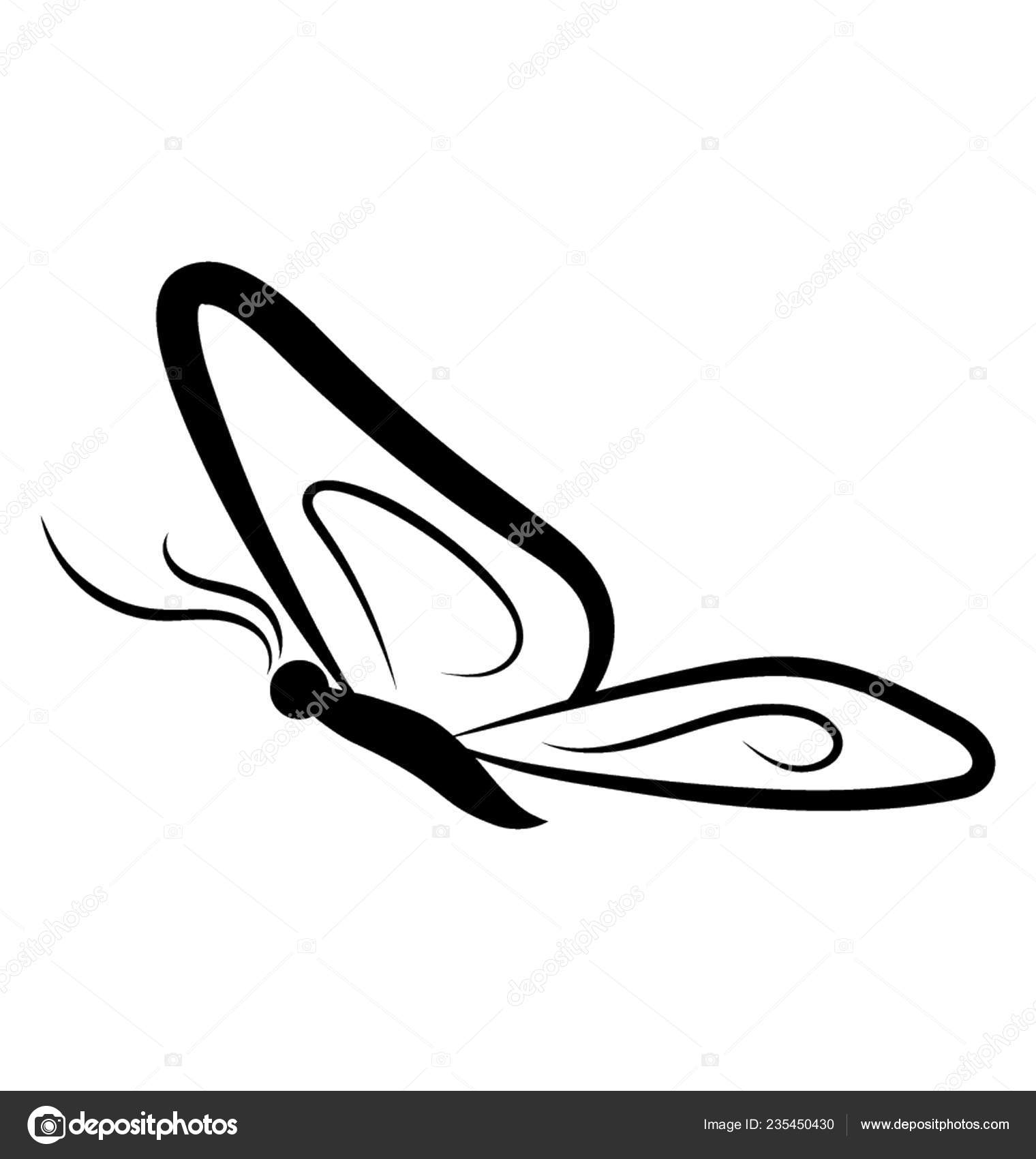 Flying Butterfly Symbol Icon Design Stock Vector by ©prosymbols 235450430