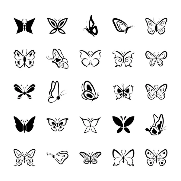 Butterfly Symbols Icon Pack Stock Vector Image By ©prosymbols 235451116