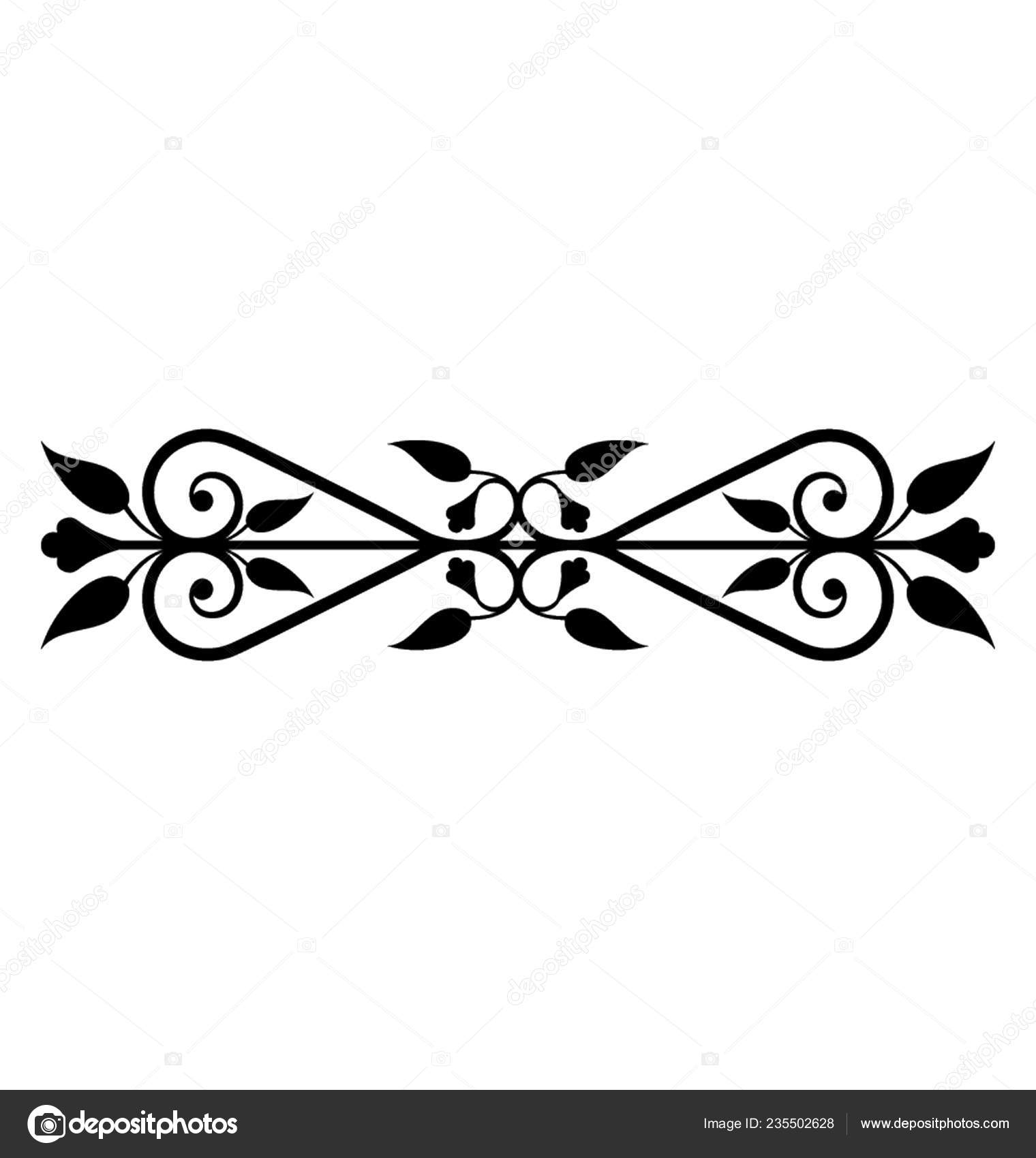 Calligraphic Border Design Element Stock Vector by ©prosymbols 235502628