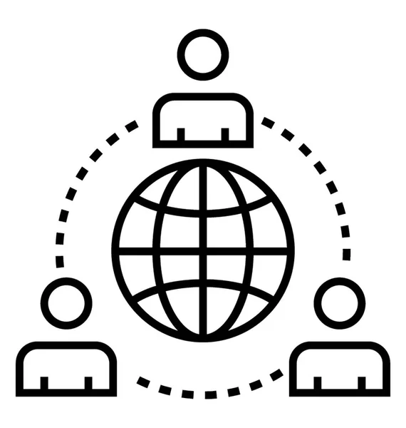 Network Connection Icon Made Globe Computers Stock Vector by ...