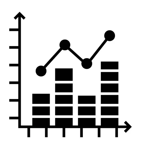 Data Chart Denoting Business Graph Line Vector — Stock Vector ...