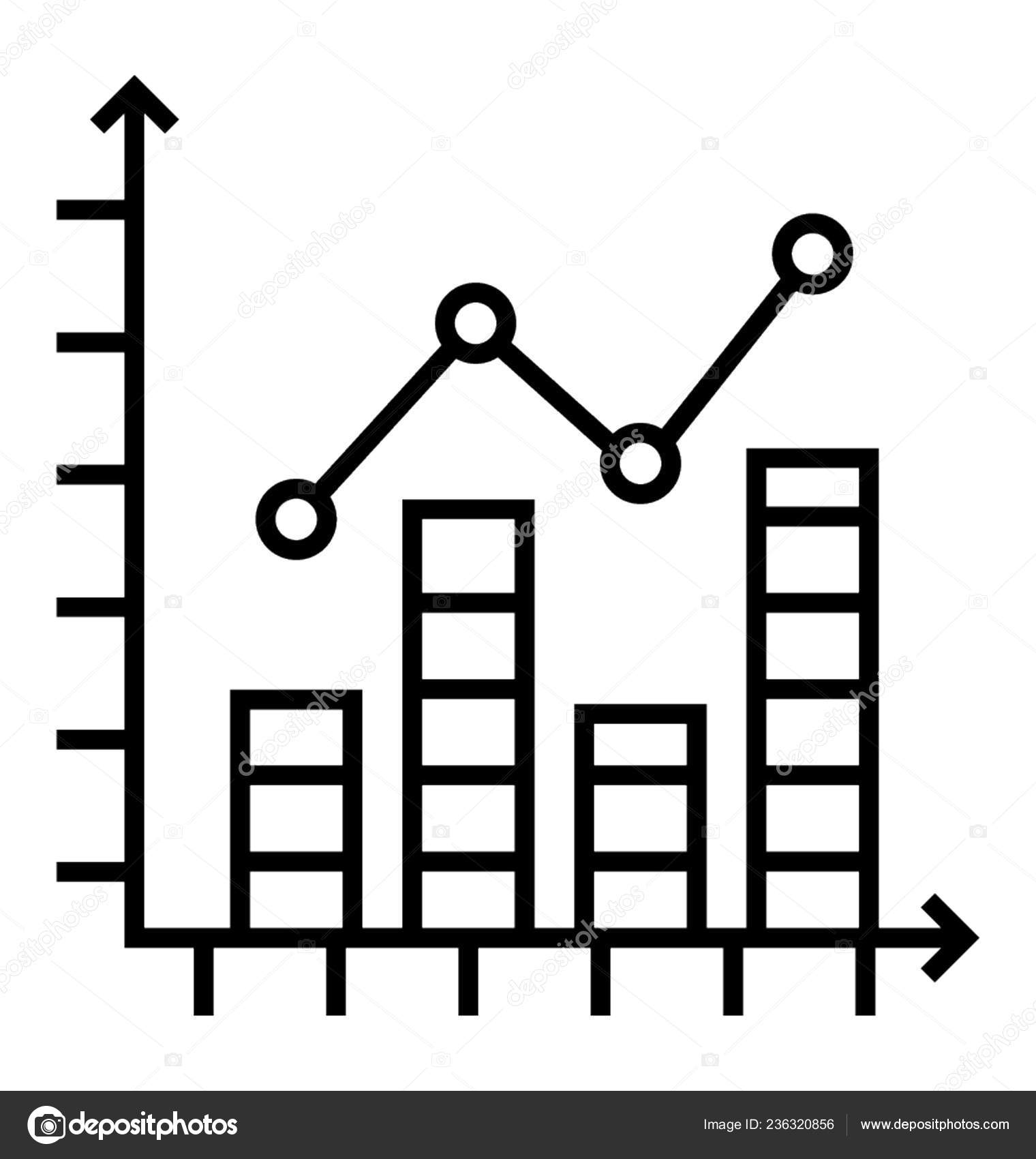 Data Chart Denoting Business Graph Line Vector — Stock Vector ...