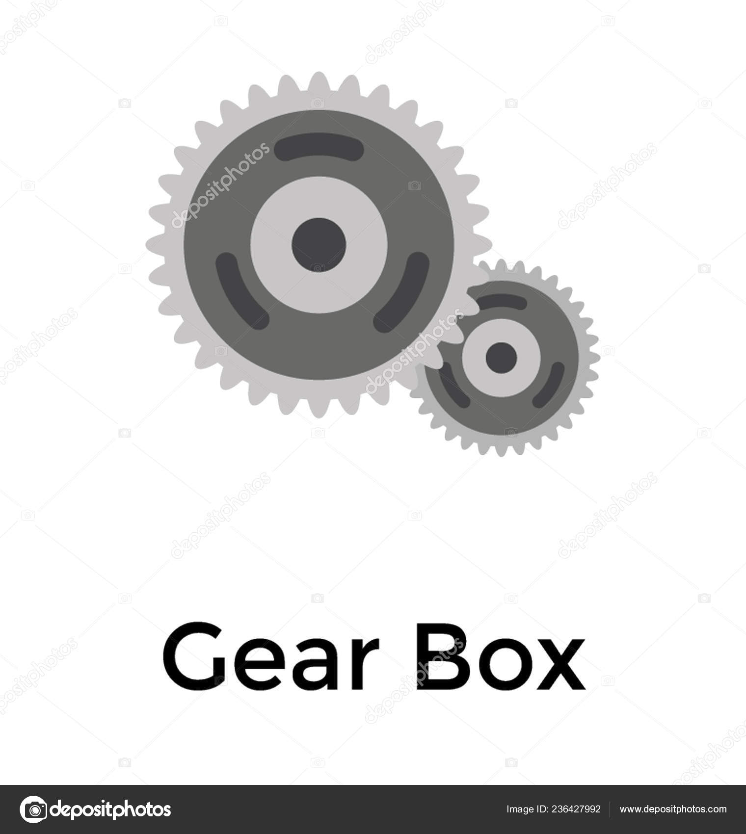 Gear Box Flat Icon Vector Stock Vector Image by ©prosymbols #236427992