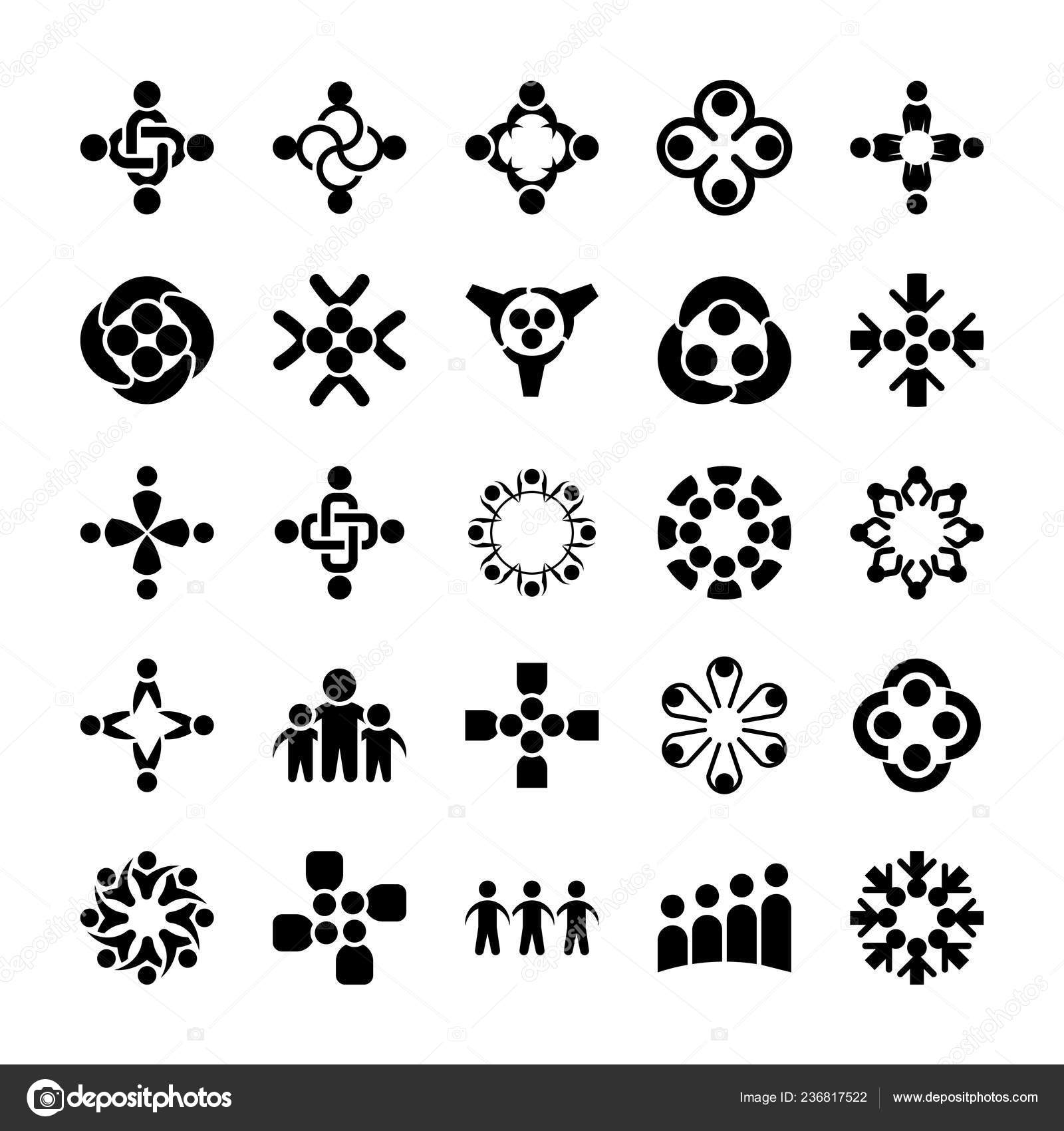 Community Persons Group Symbols Stock Vector Image by ©prosymbols ...
