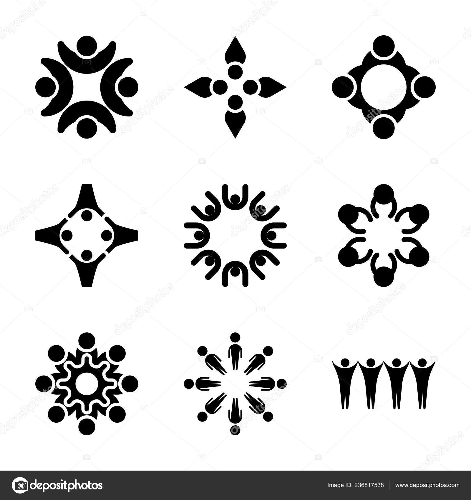 Community People Group Symbols Stock Vector Image by ©prosymbols #236817538