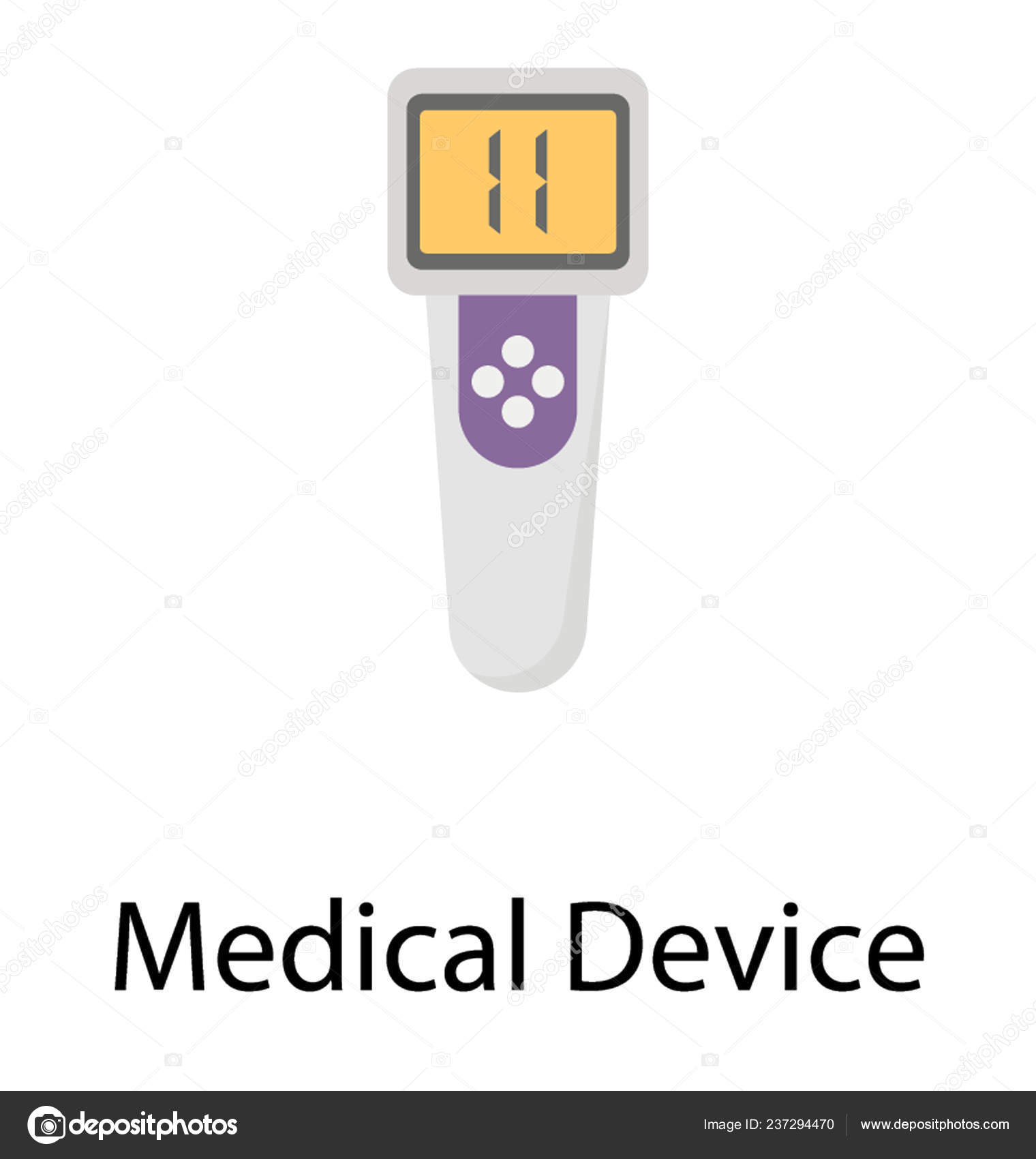 Flat Vector Icon Medical Device — Stock Vector © prosymbols #237294470
