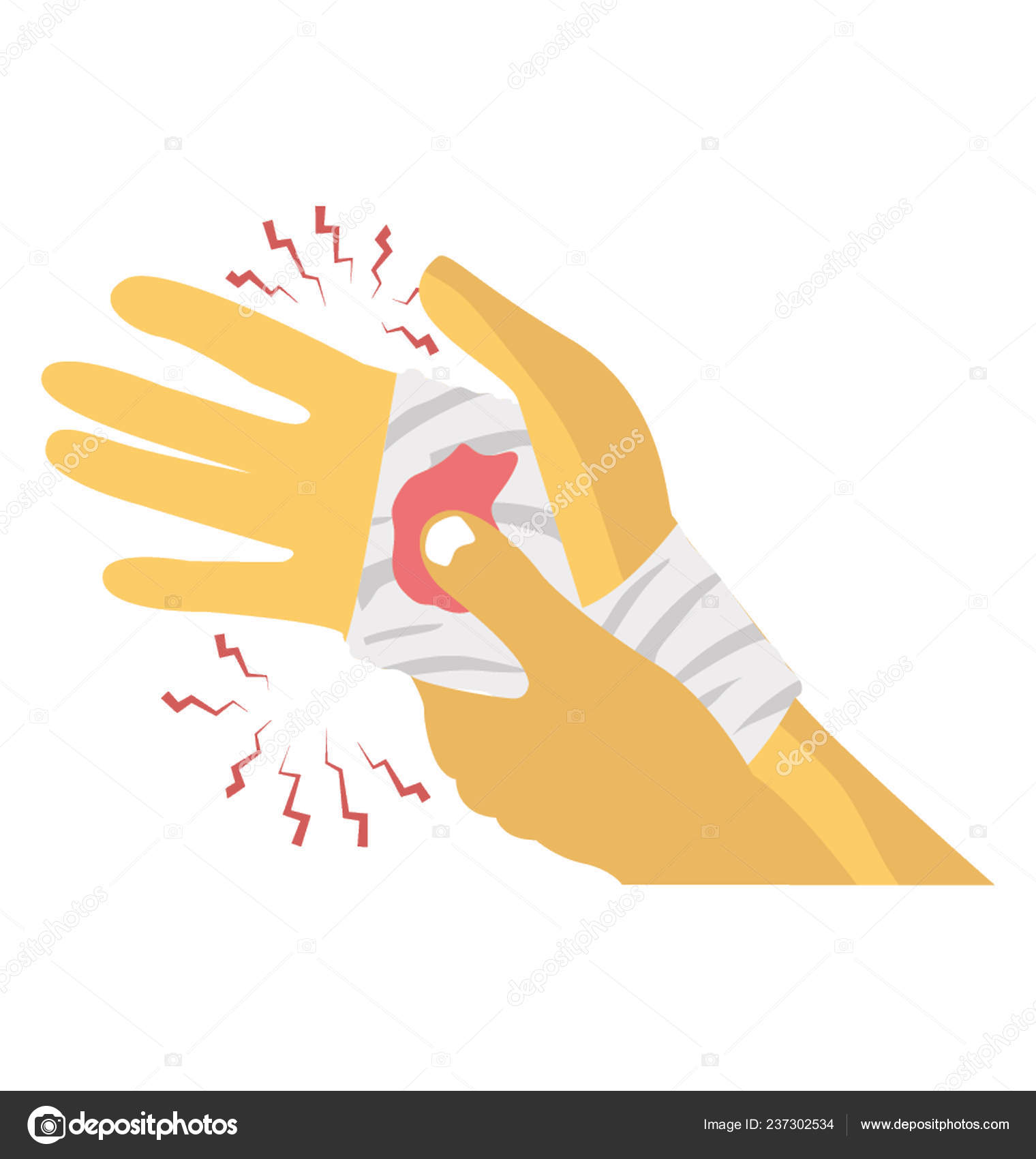 Hand Bandage Flat Icon Vector Stock Vector by ©prosymbols 237302534