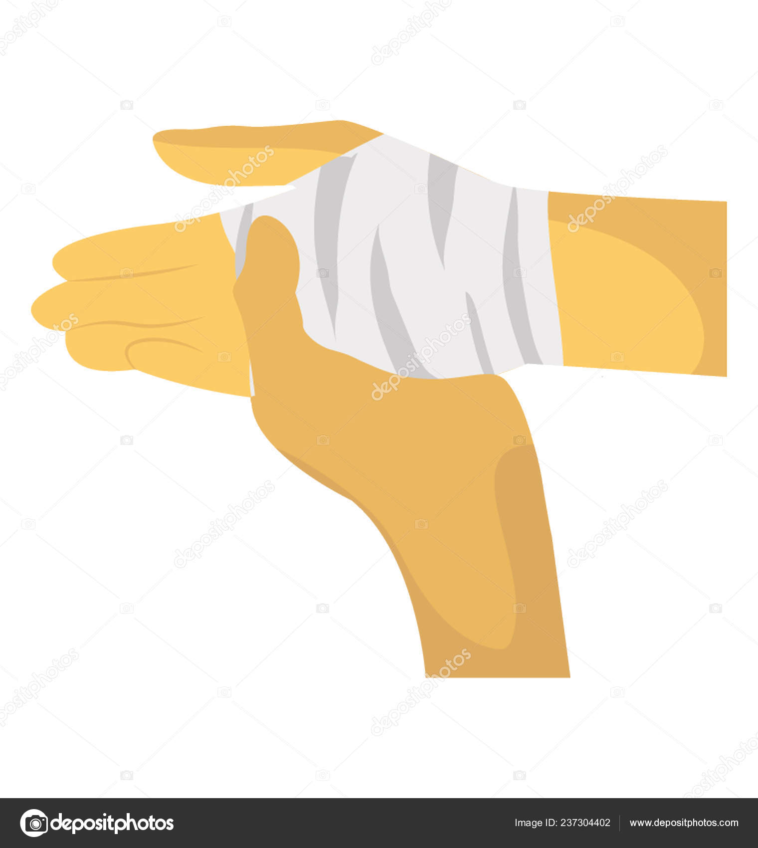 Hand Bandage Flat Icon Vector Stock Vector by ©prosymbols 237304402