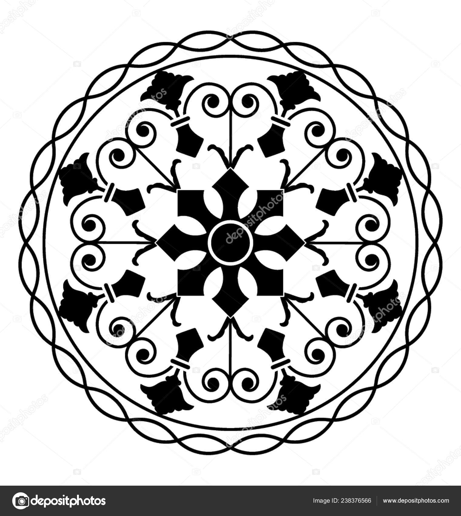 Calligraphic Element Also Known Embroidery Design Stock Vector Image by ...