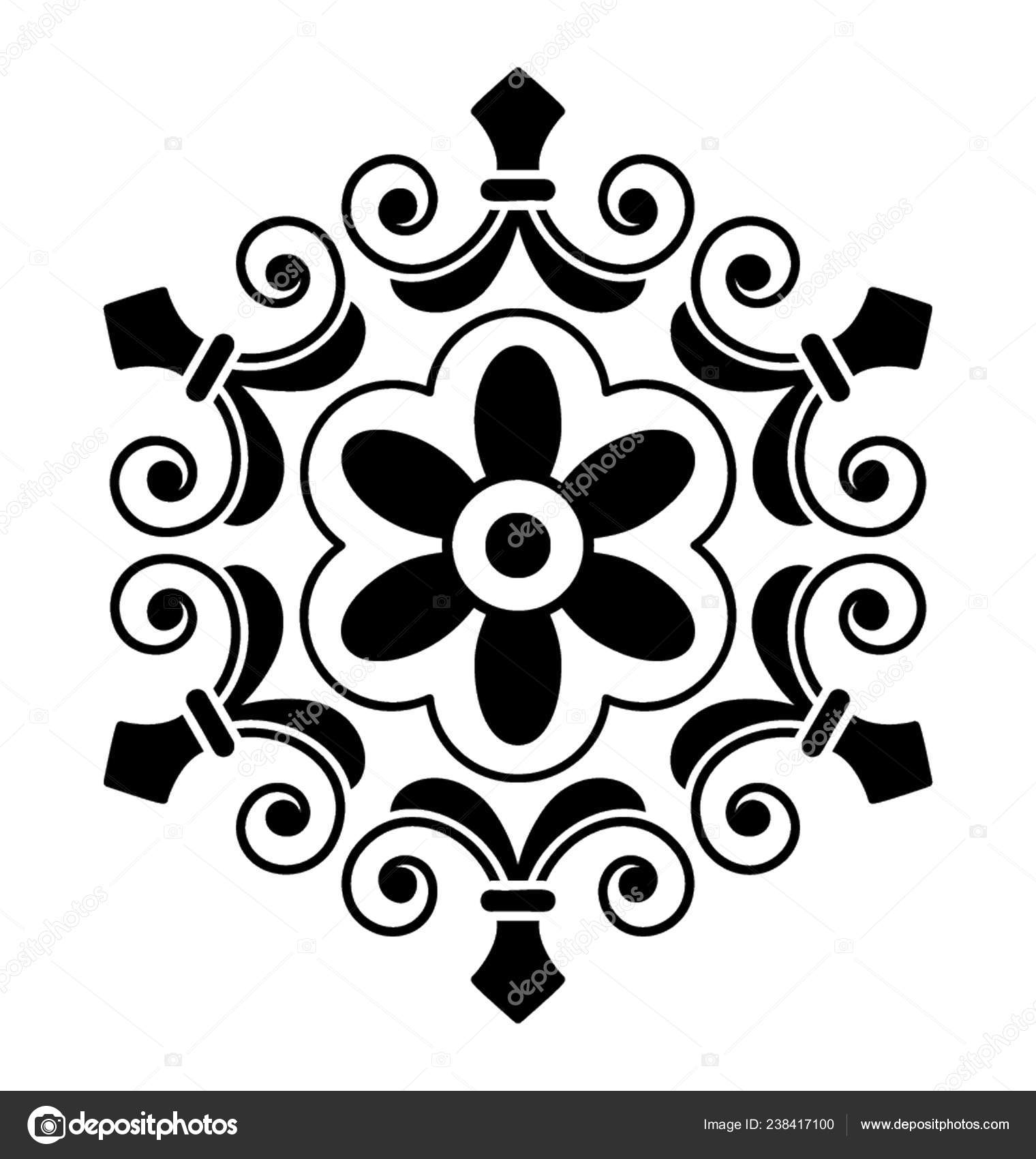 Calligraphic Element Also Known Embroidery Design Stock Vector by ...