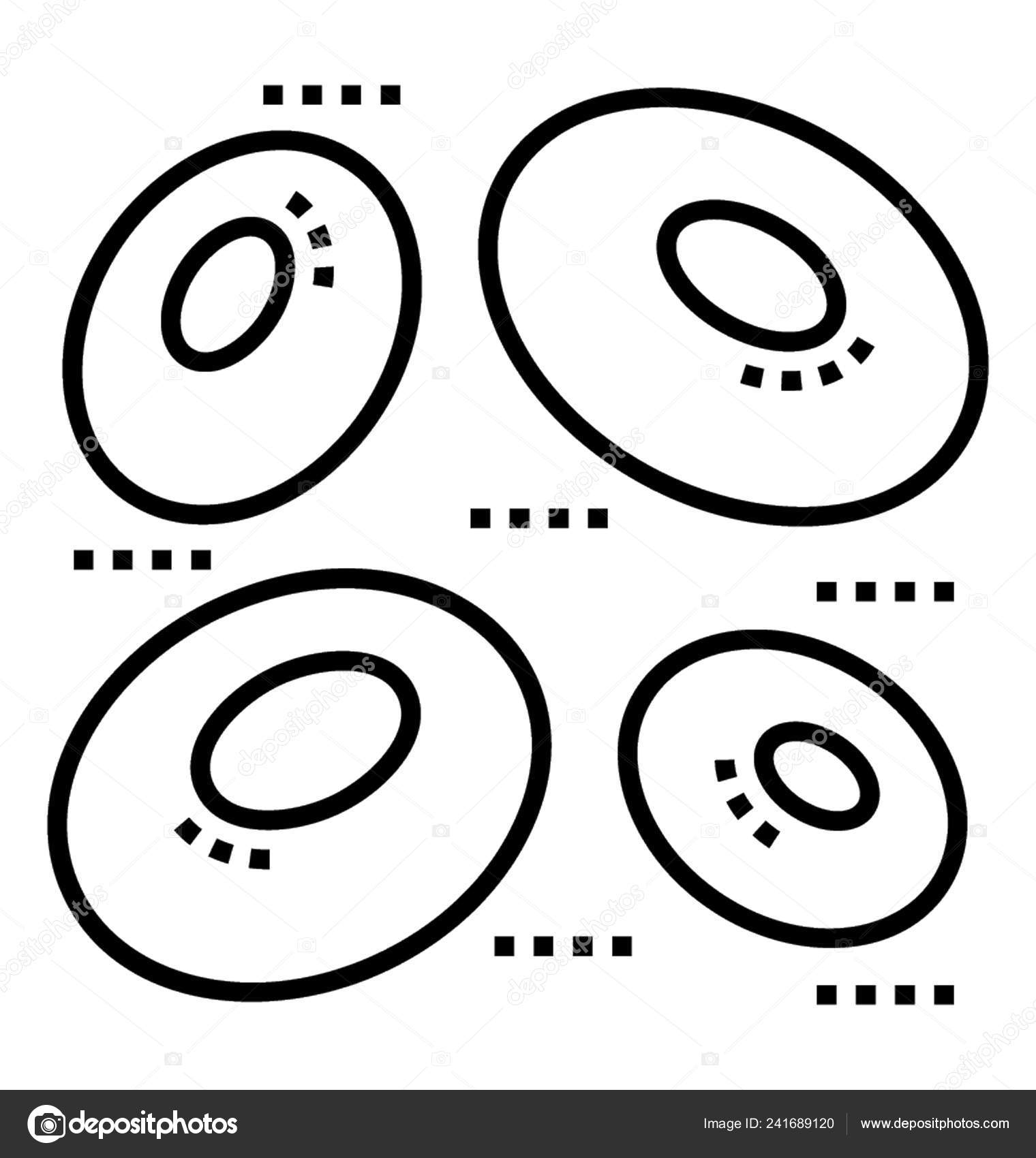 Red Blood Cells Line Vector Icon Stock Vector Image by ©prosymbols ...