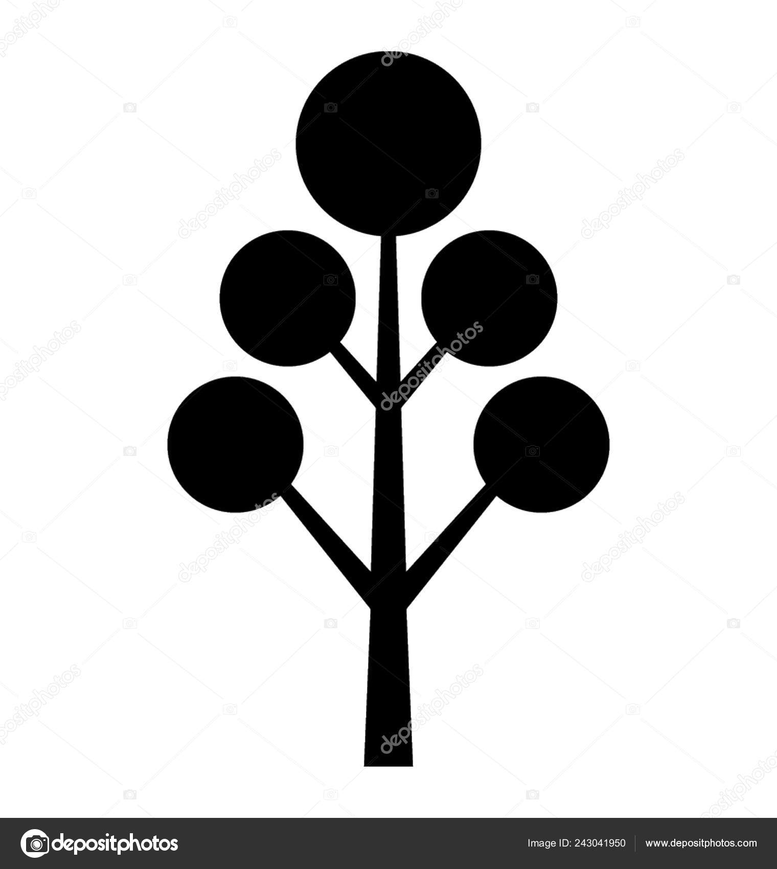 Fruit Tree Symbol Icon Stock Vector Image by ©prosymbols #243041950