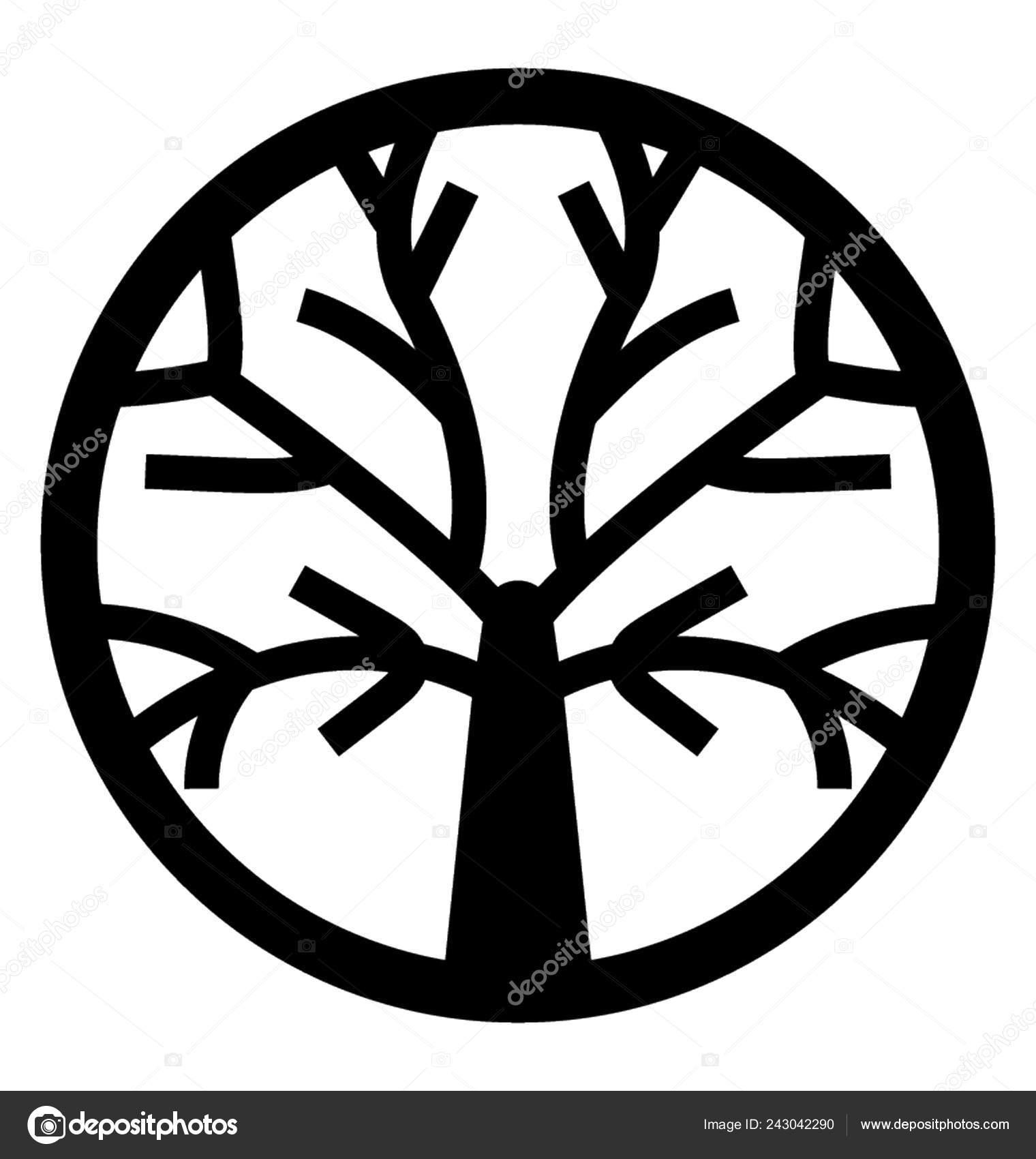 Naked Tree Rounded Symbol Winter Tree Stock Vector by ©prosymbols 243042290