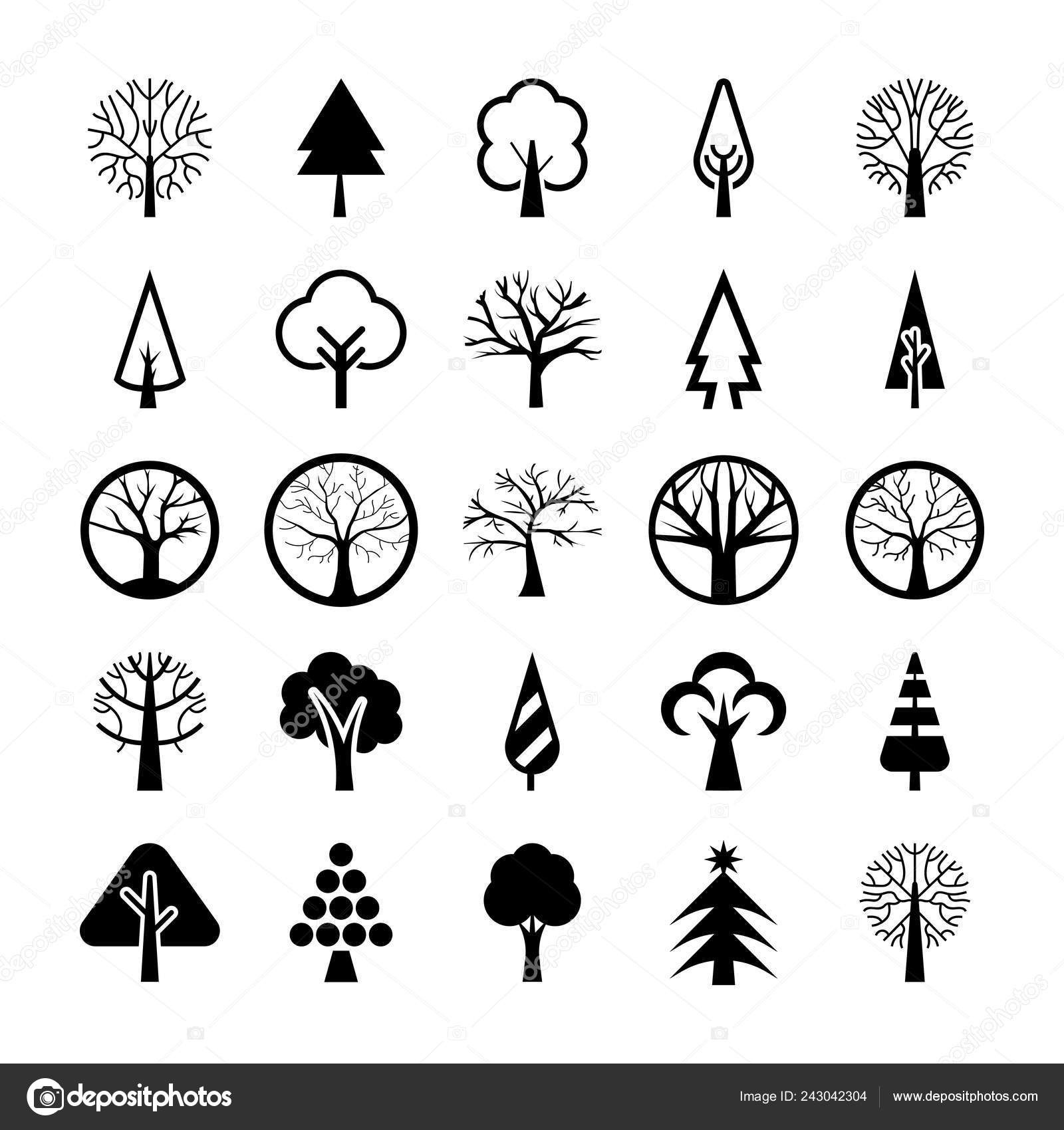 Symboles D'arbre Pack Vectoriel image vectorielle par prosymbols ...