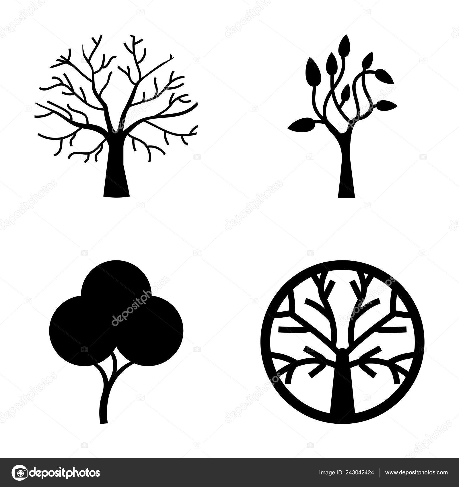 Tree Symbols Icon Bundle Stock Vector Image by ©prosymbols #243042424