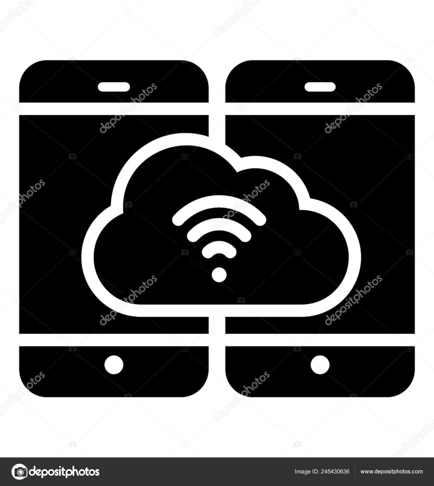 Glyph Icon Mobile Internet Stock Vector by ©prosymbols 245430636